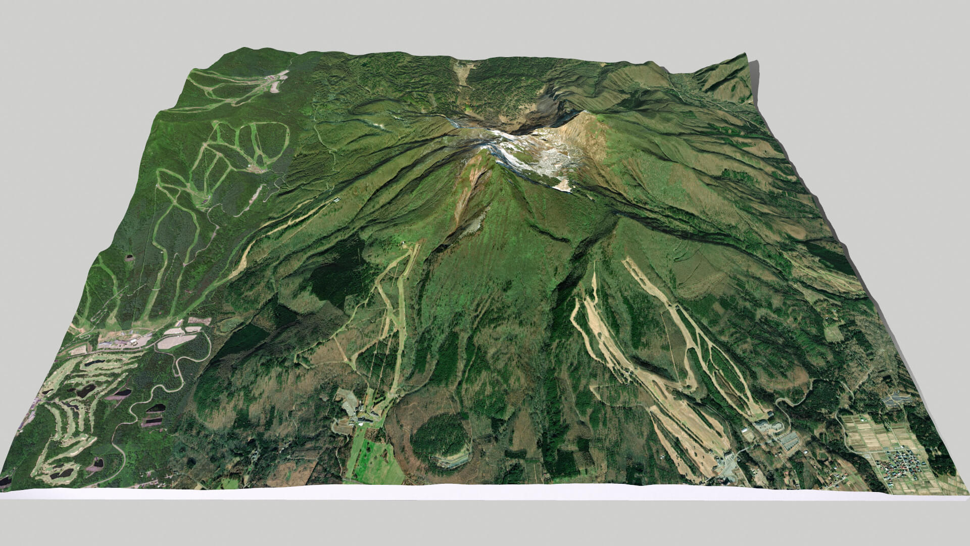 Mountain Landscape Volcano Bandai Japan - 3D Model by clickshop3d