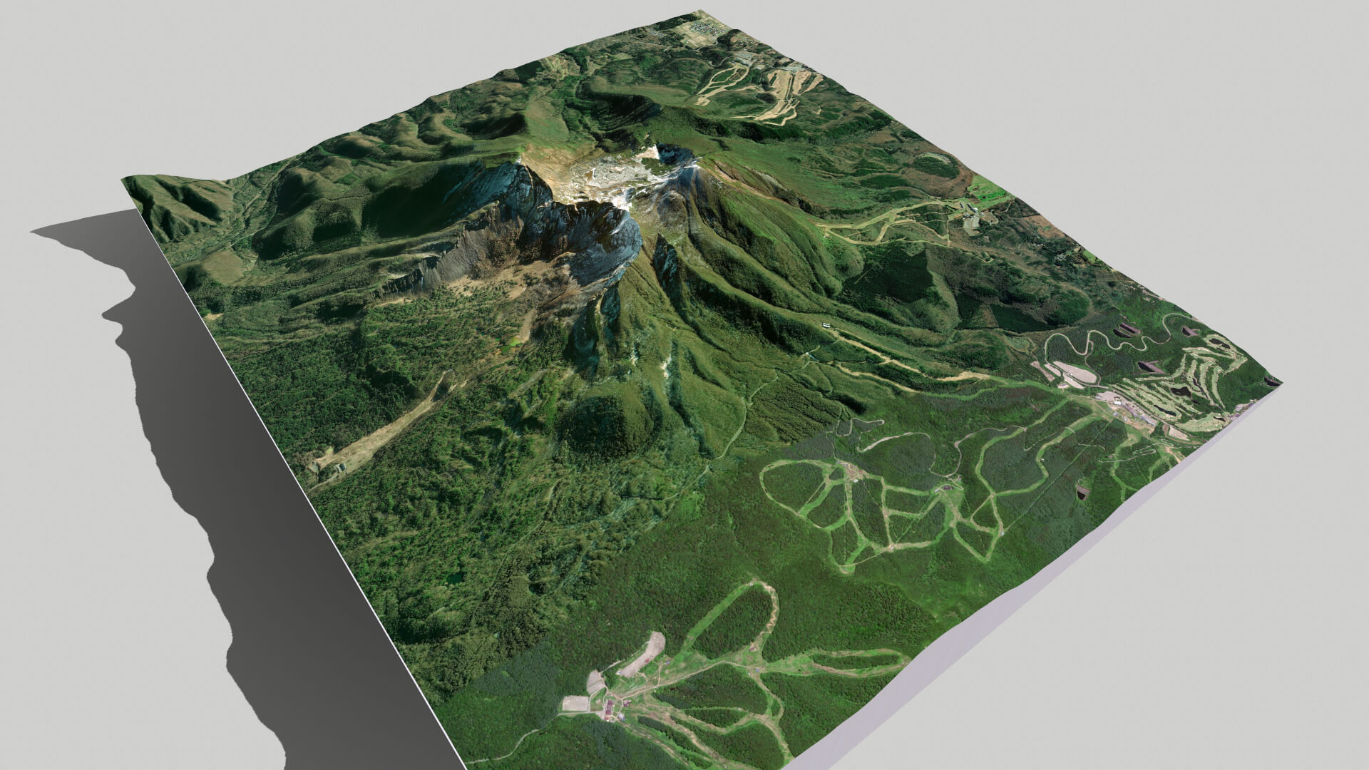Mountain Landscape Volcano Bandai Japan - 3D Model by clickshop3d