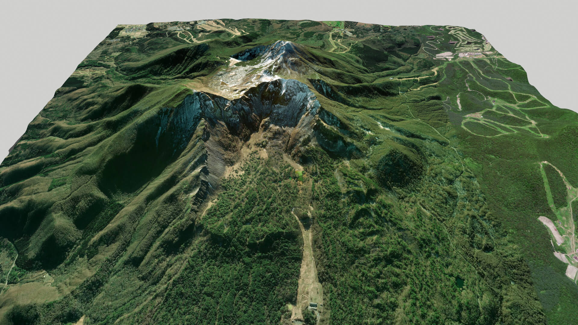 Mountain Landscape Volcano Bandai Japan - 3D Model by clickshop3d