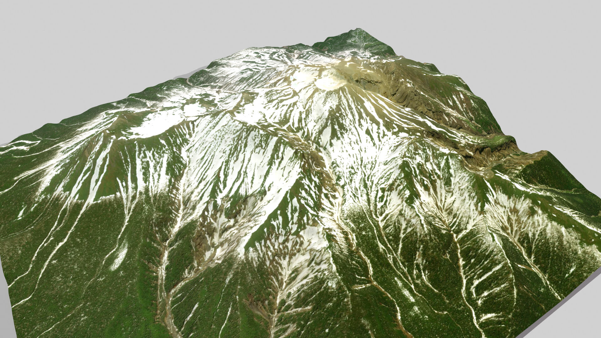 Mountain Landscape Volcano Ontake Japan - 3D Model by clickshop3d