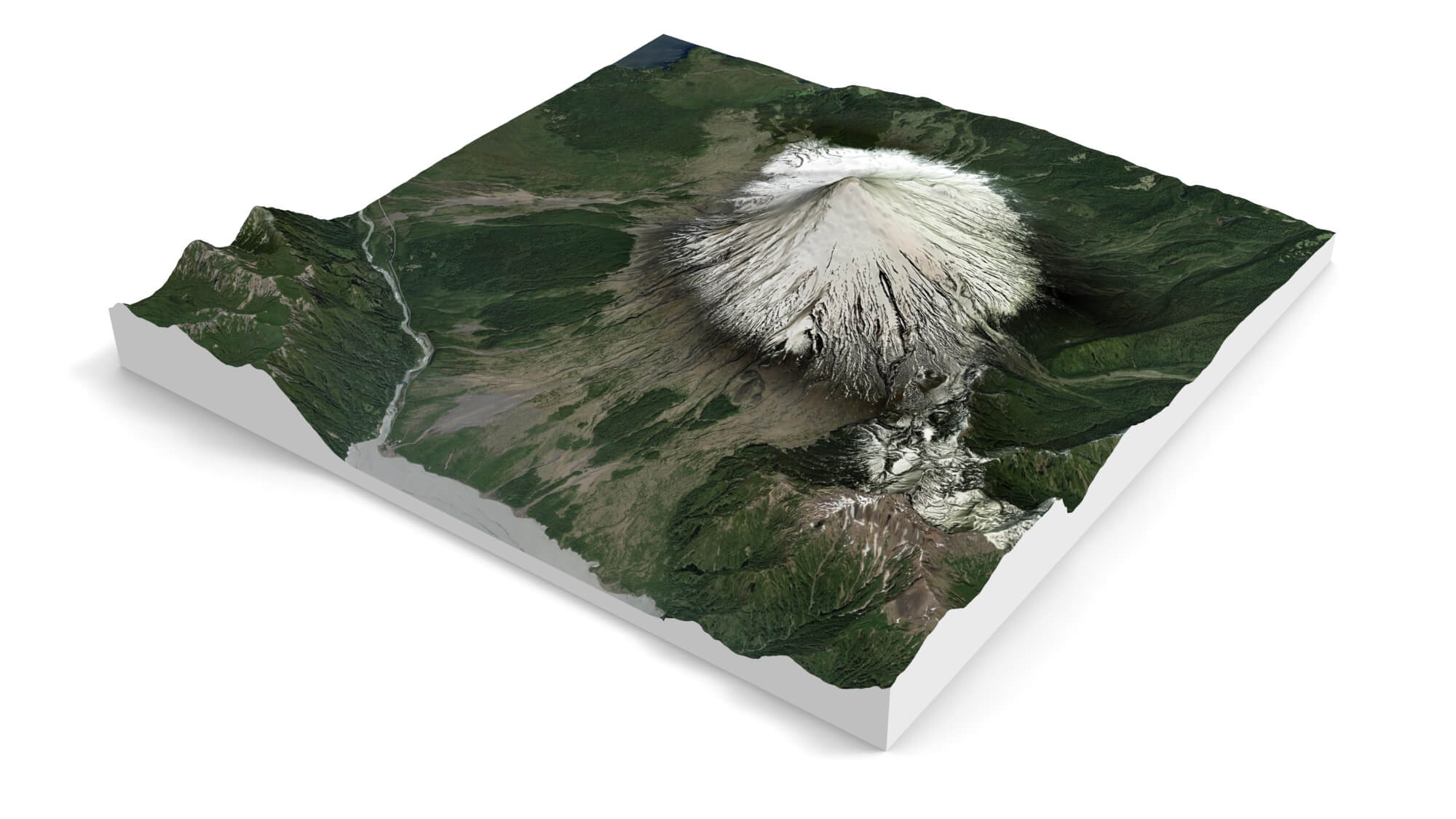Mountain Landscape Volcano Osorno Andes Mountains in Chile - 3D Model ...