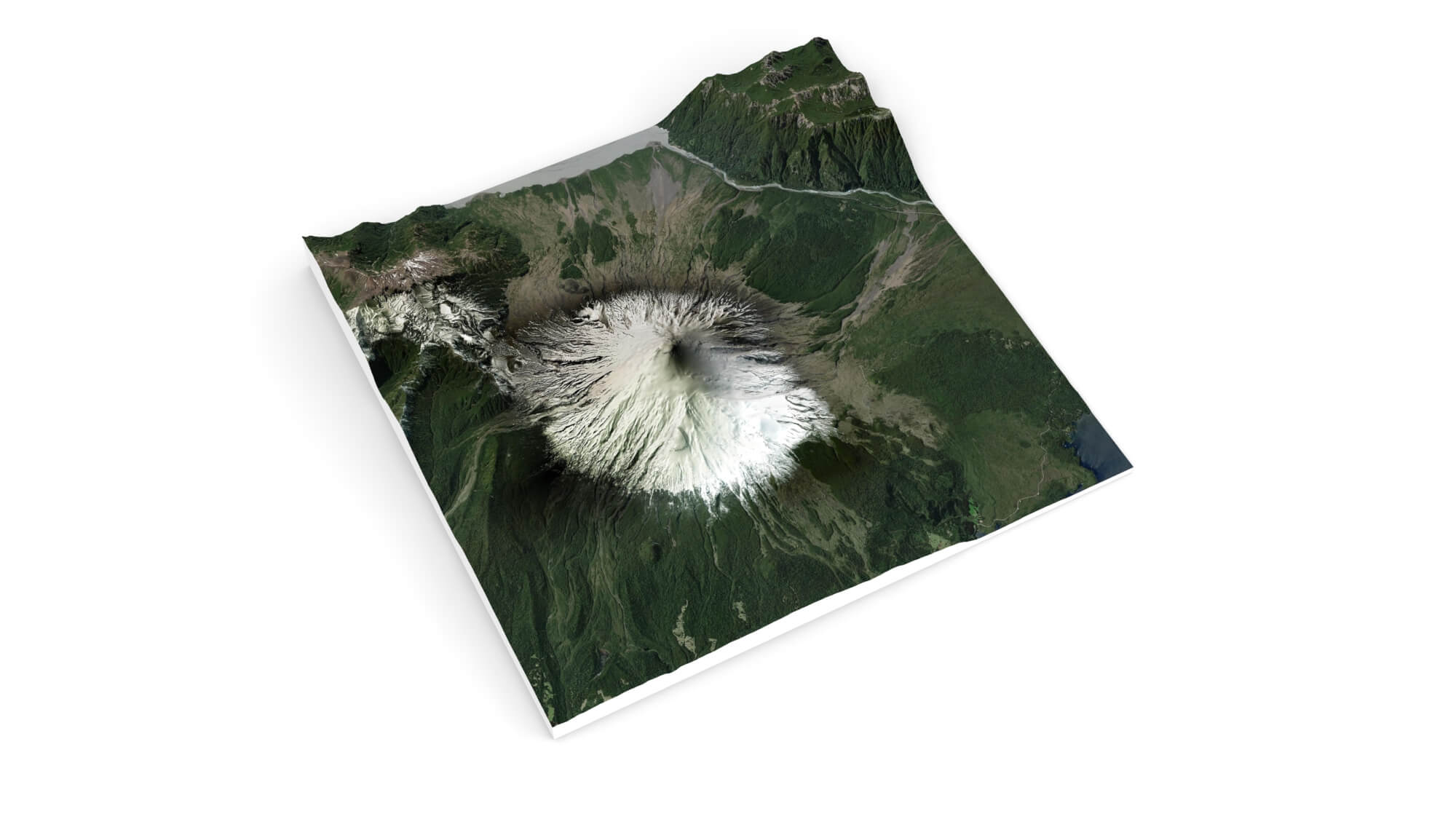 Mountain Landscape Volcano Osorno Andes Mountains in Chile - 3D Model ...