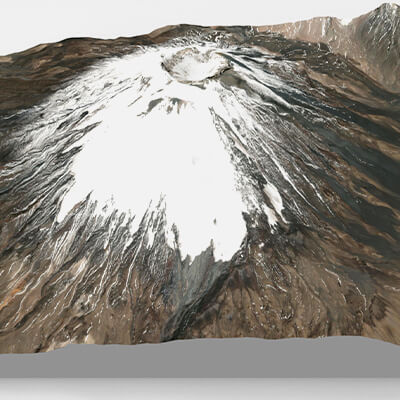 Mountain Landscape Volcano Parinacota Bolivia and Chile - 3D Model by ...