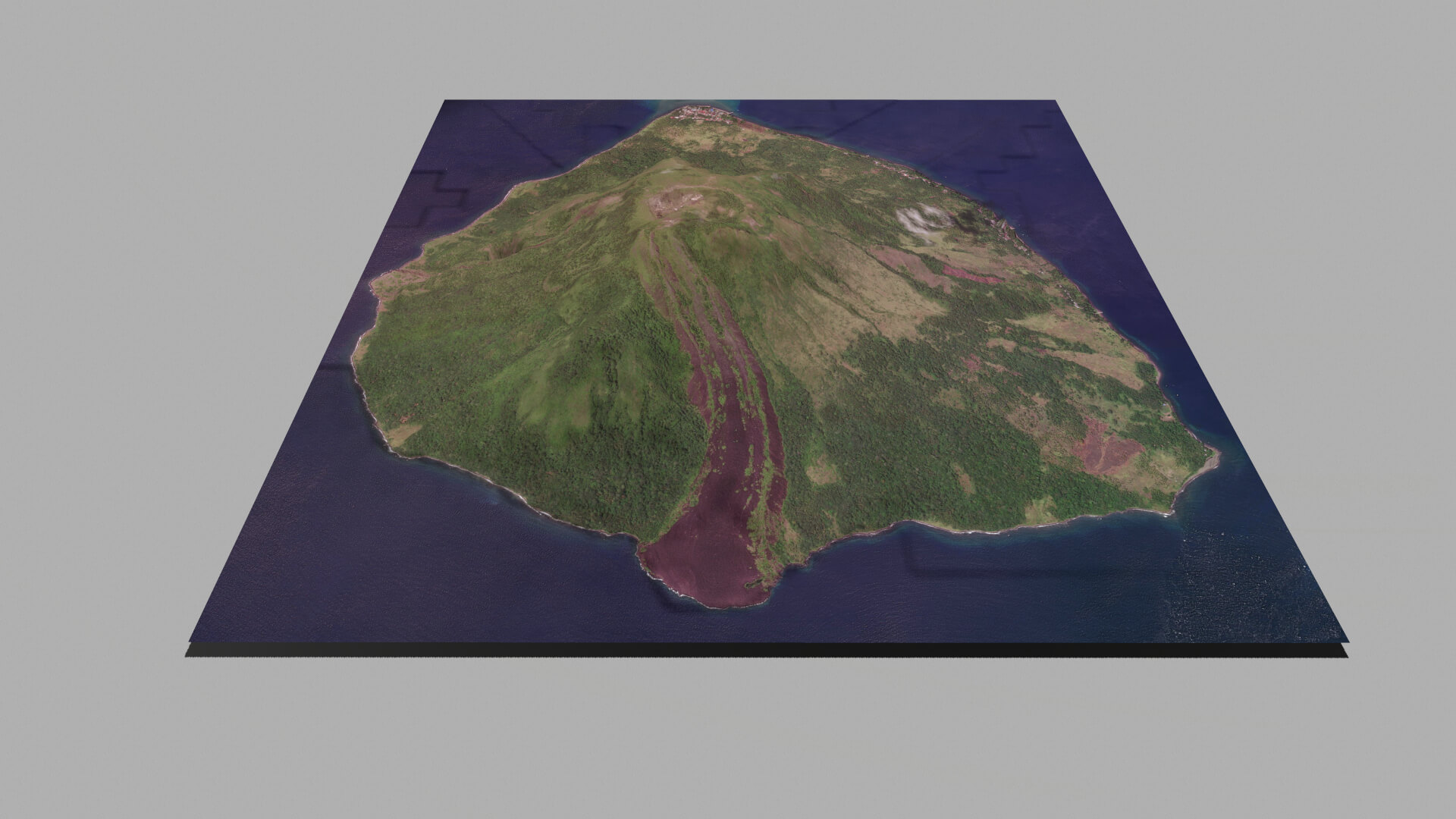Mountain Landscape Volcano Ruang North Sulawesi Indonesia - 3D Model by ...