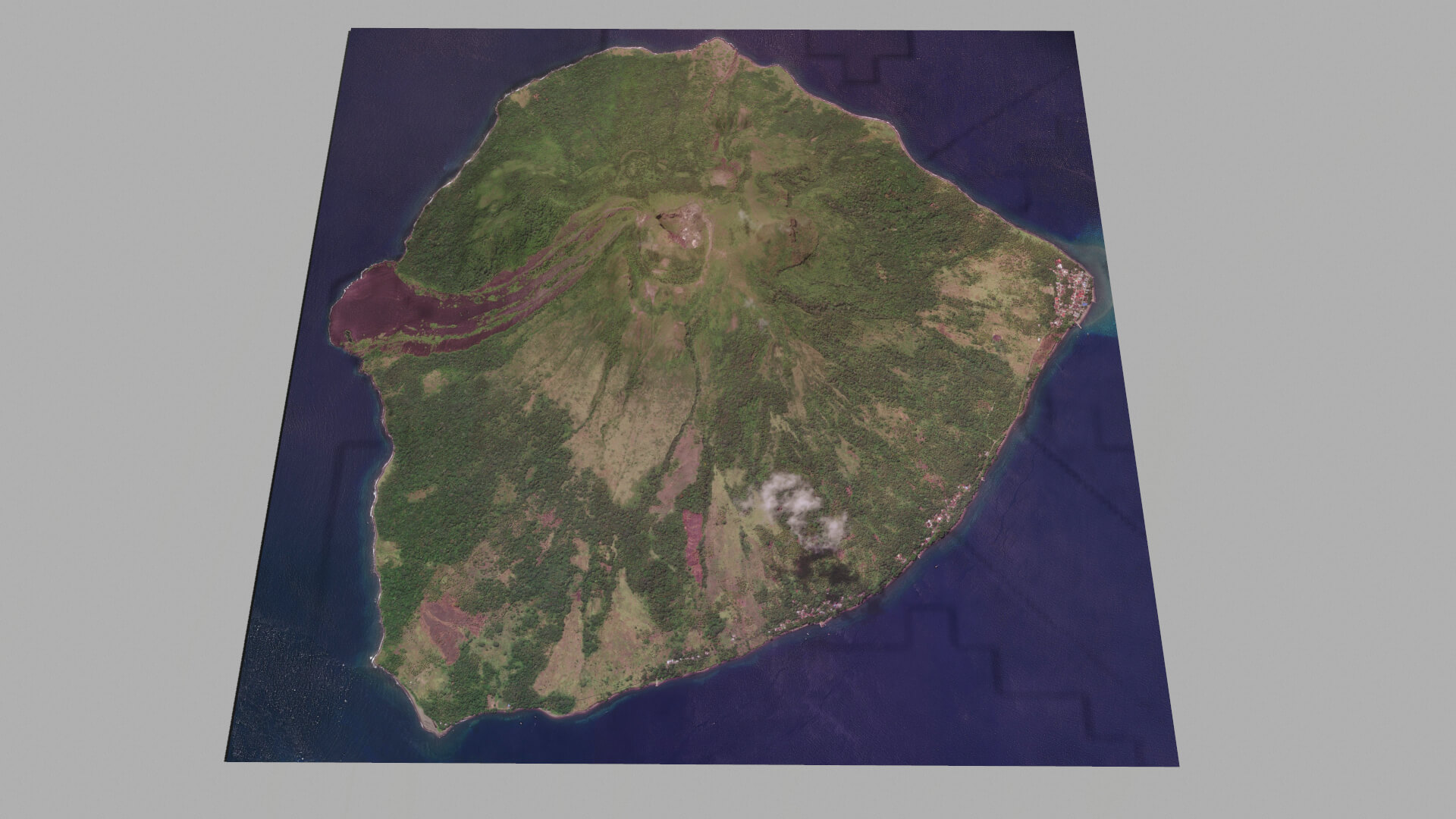Mountain Landscape Volcano Ruang North Sulawesi Indonesia - 3D Model by ...