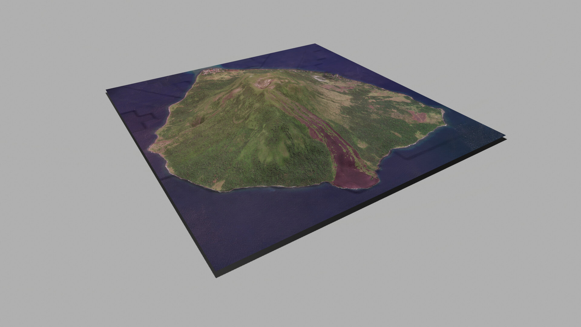 Mountain Landscape Volcano Ruang North Sulawesi Indonesia - 3D Model by ...