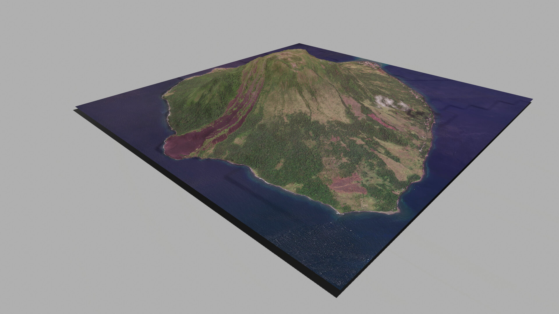 Mountain Landscape Volcano Ruang North Sulawesi Indonesia - 3D Model by ...