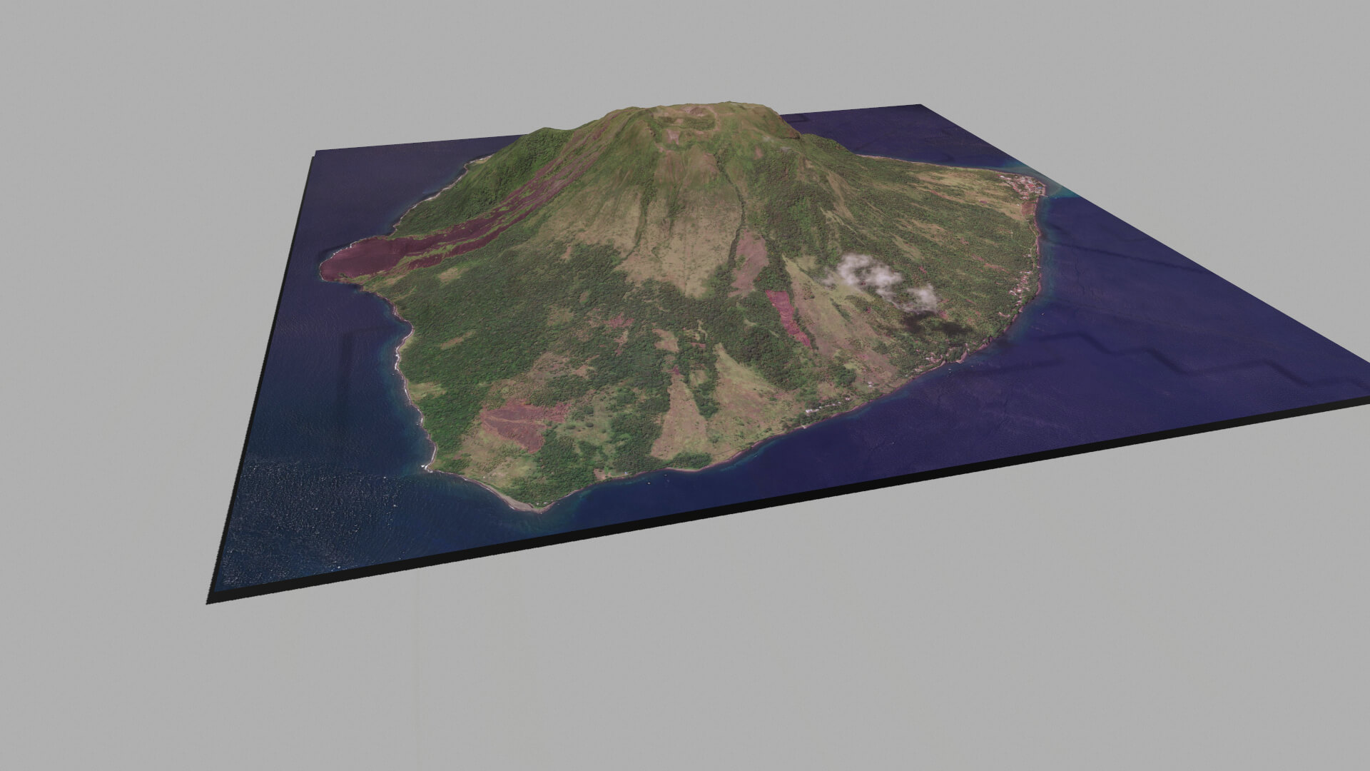 Mountain Landscape Volcano Ruang North Sulawesi Indonesia - 3D Model by ...