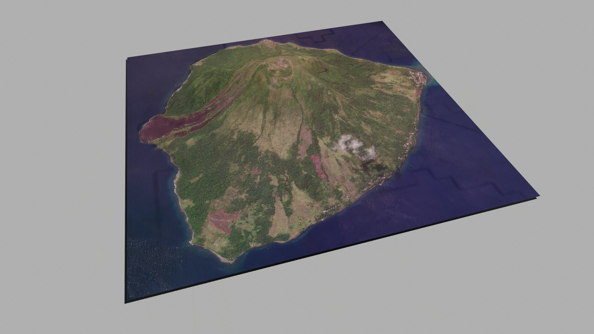 Mountain Landscape Volcano Ruang North Sulawesi Indonesia - 3D Model by ...