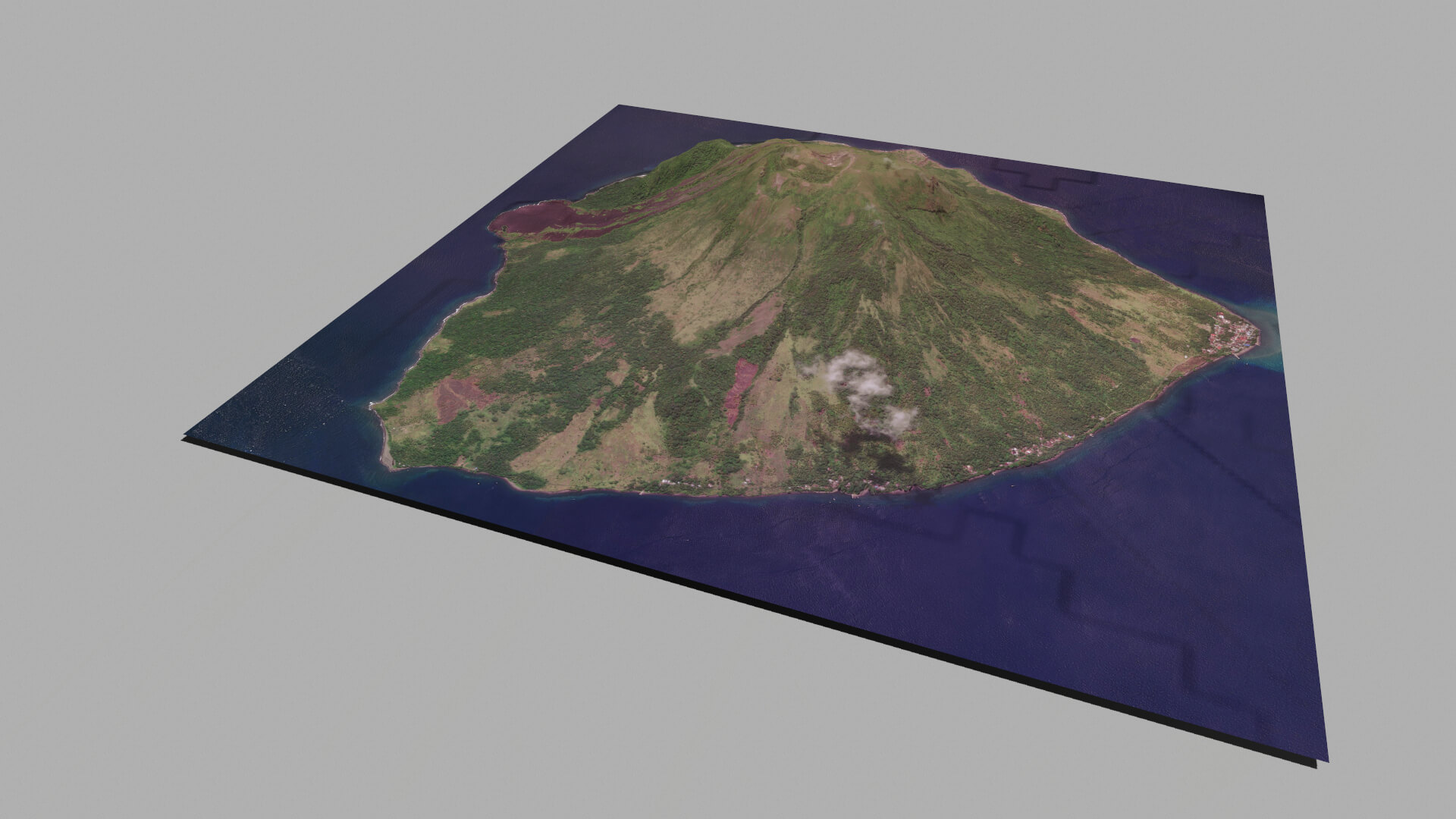 Mountain Landscape Volcano Ruang North Sulawesi Indonesia - 3D Model by ...