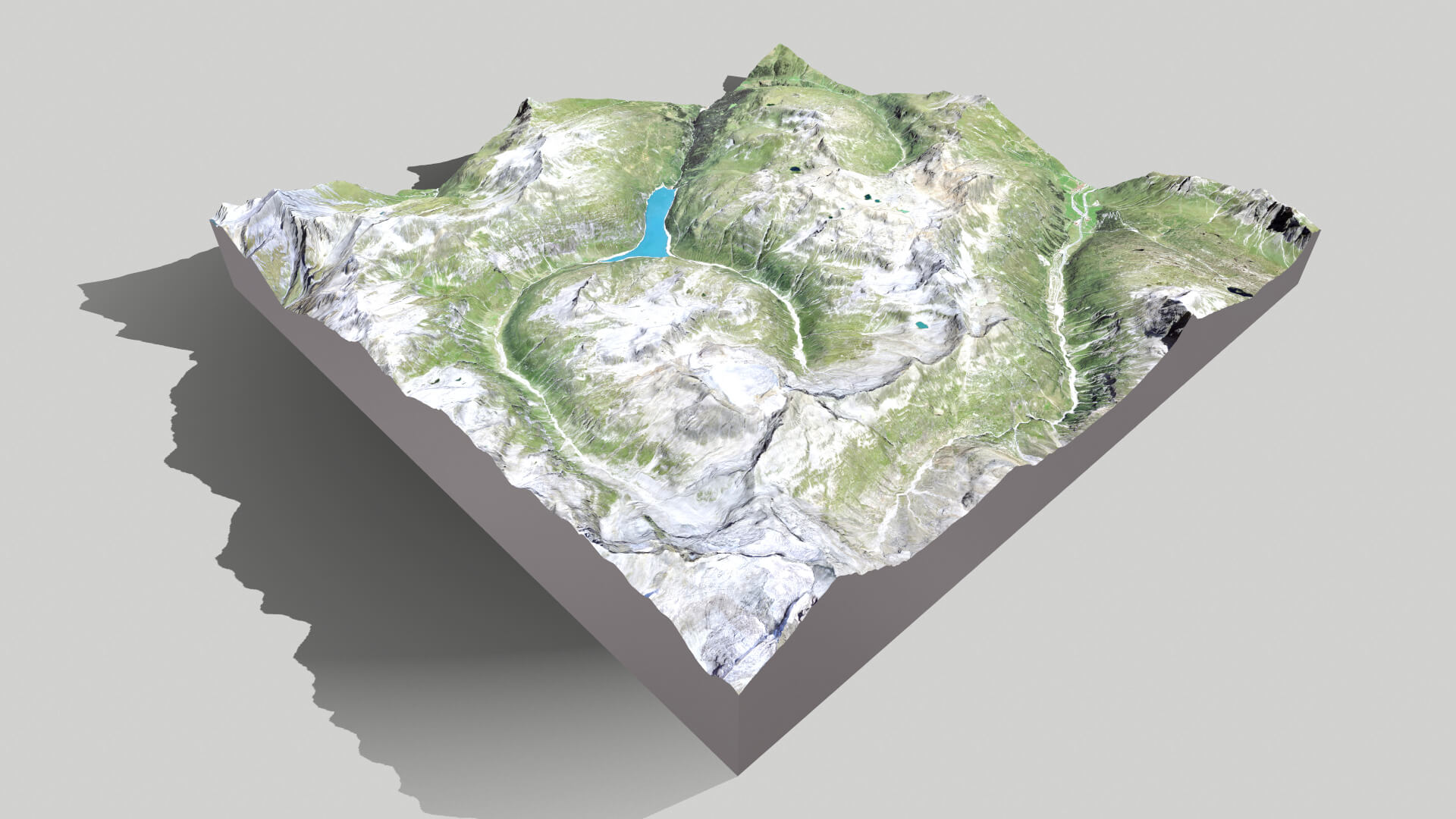 Mountain Landscape Zervreilahorn Swiss Lepontine Alps - 3D Model by ...