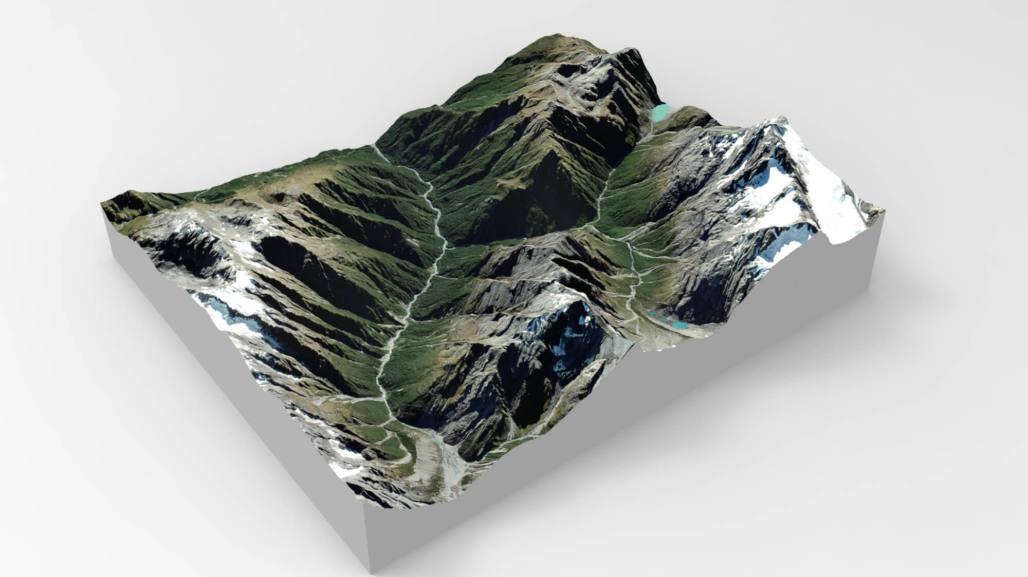 Mountain The Butler Range New Zealand - 3D Model by clickshop3d