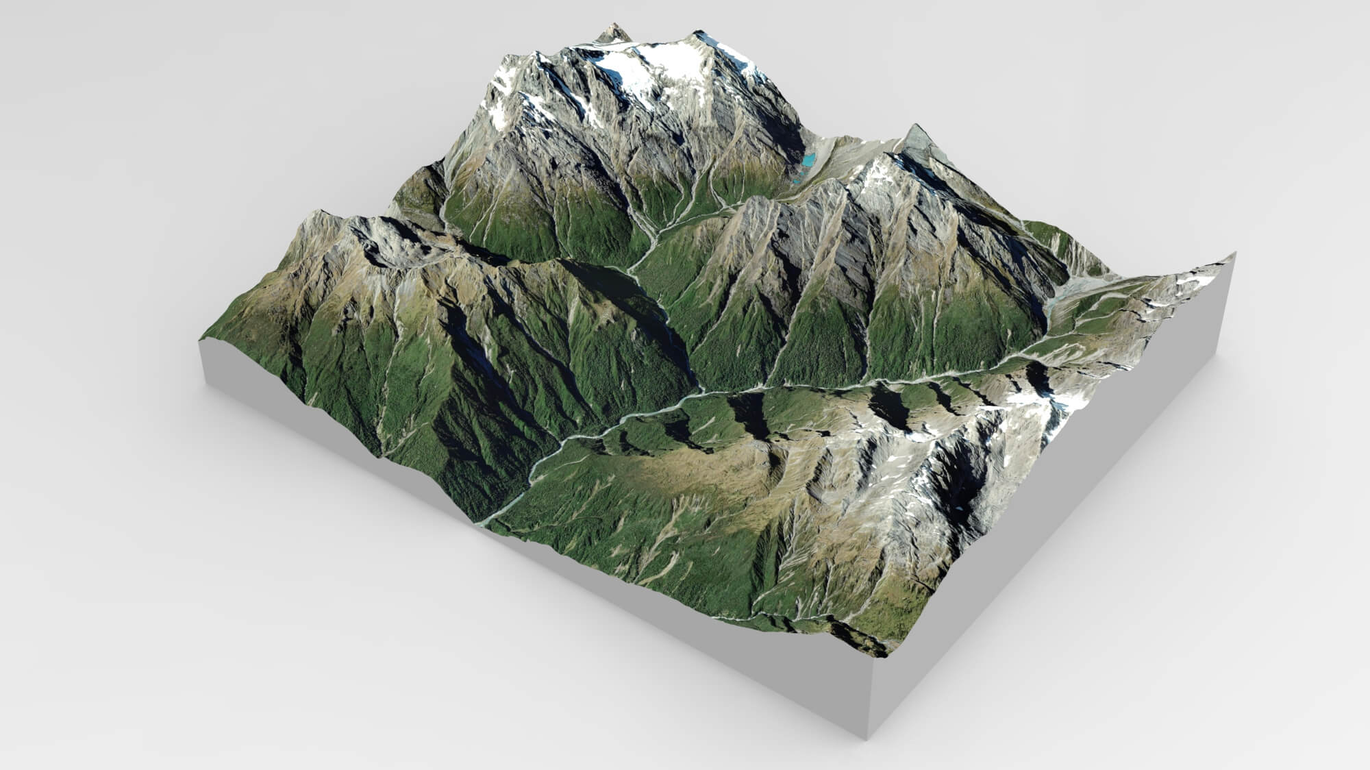 Mountain The Butler Range New Zealand - 3D Model by clickshop3d
