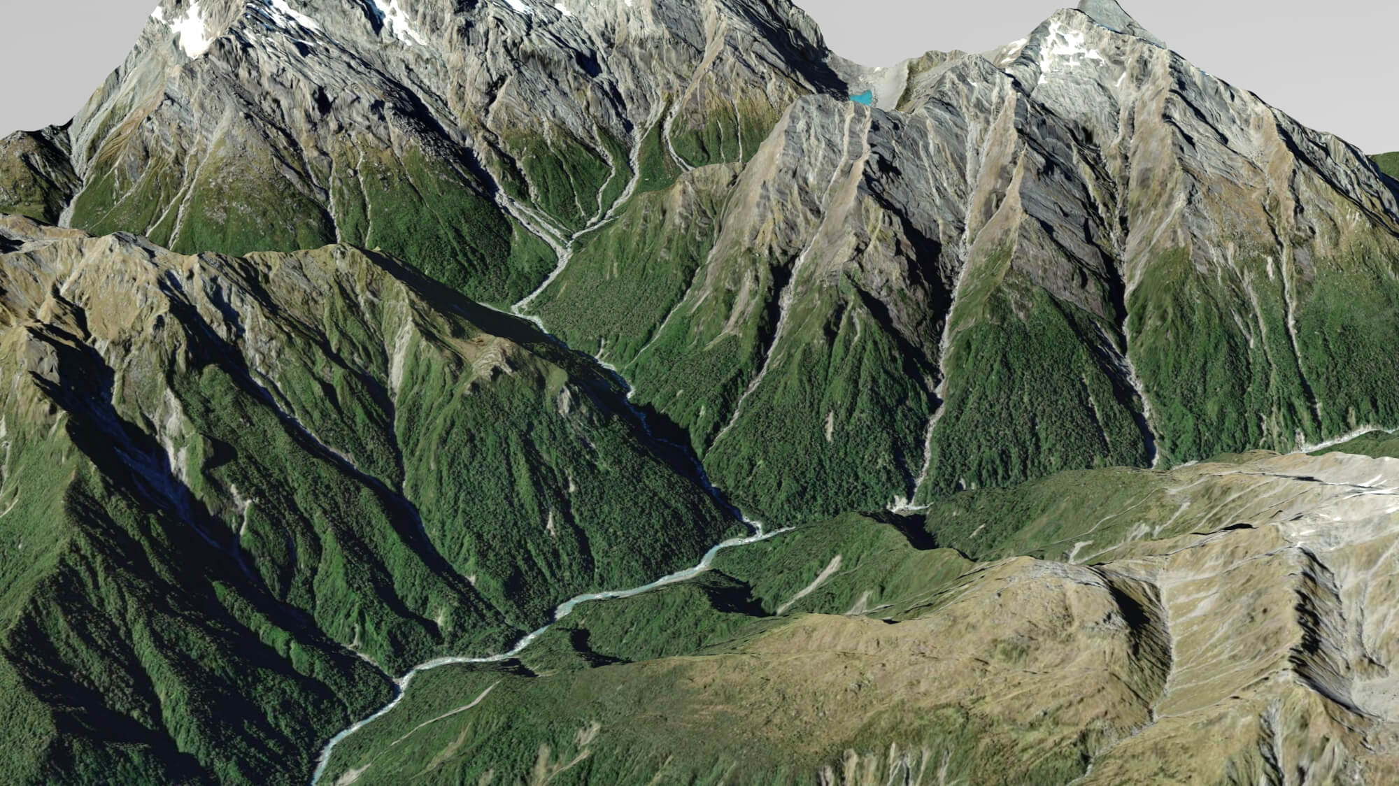 Mountain The Butler Range New Zealand - 3D Model by clickshop3d