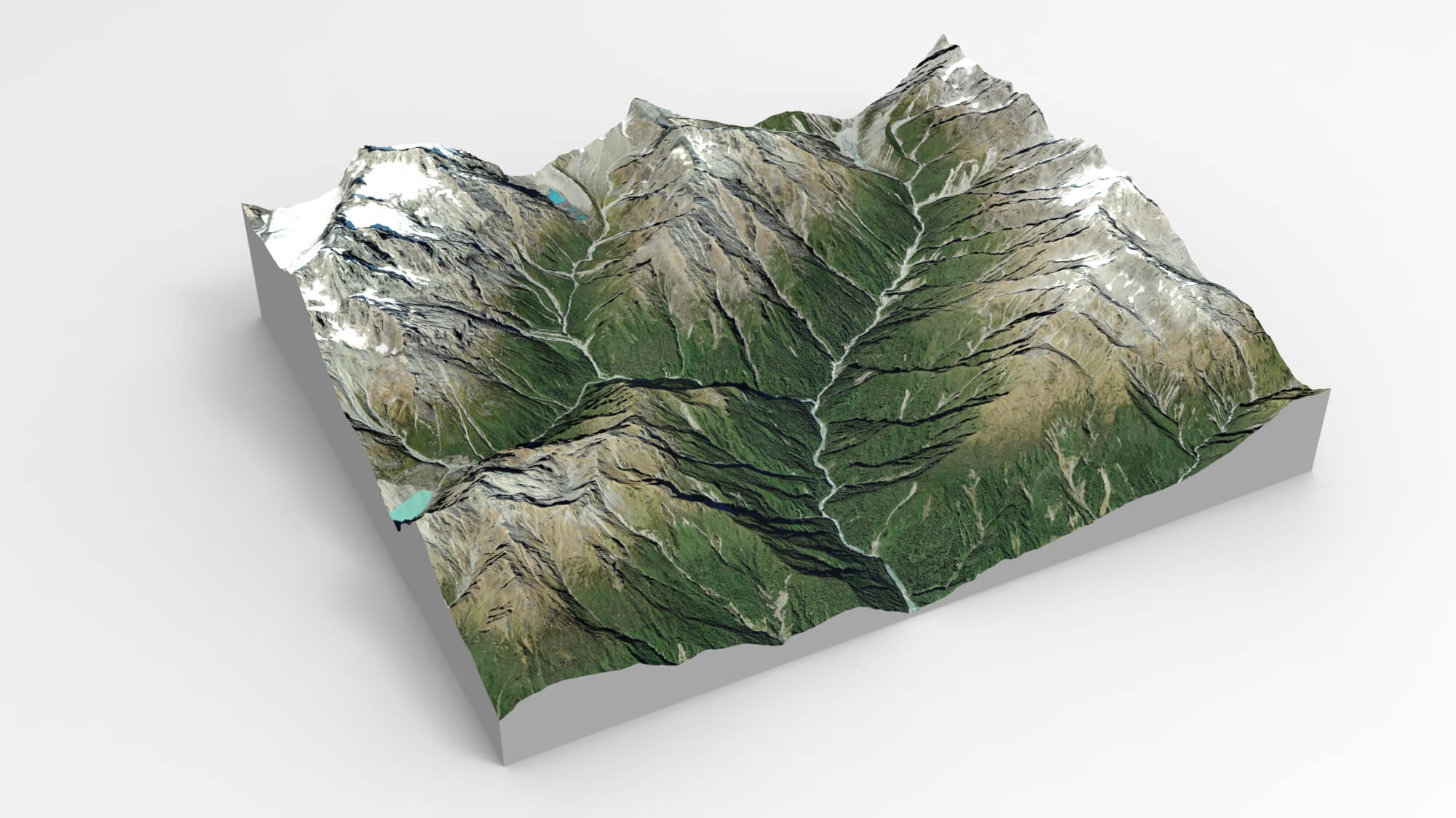 Mountain The Butler Range New Zealand - 3D Model by clickshop3d