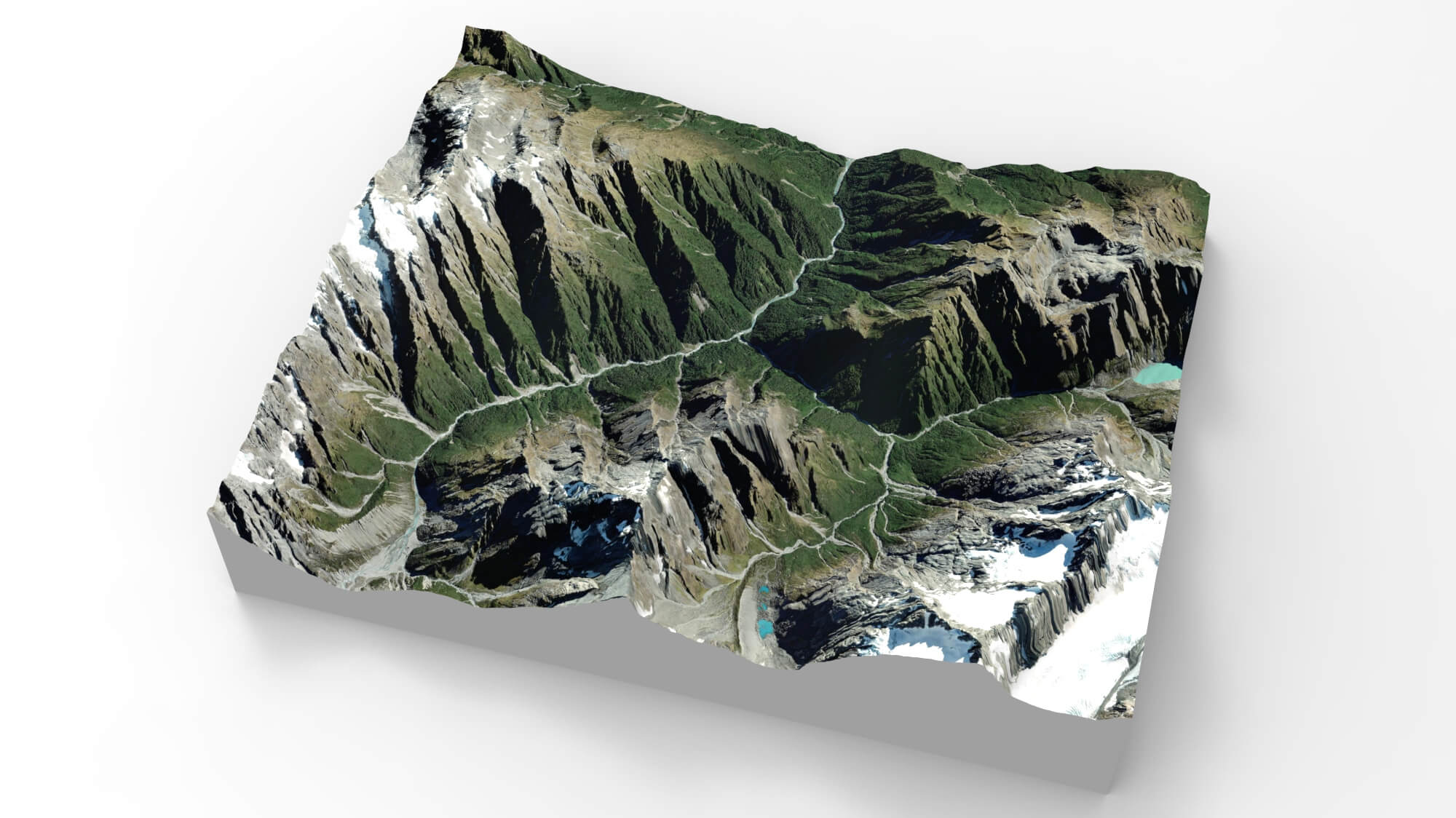 Mountain The Butler Range New Zealand - 3D Model by clickshop3d