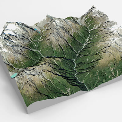 Mountain The Butler Range New Zealand - 3D Model by clickshop3d