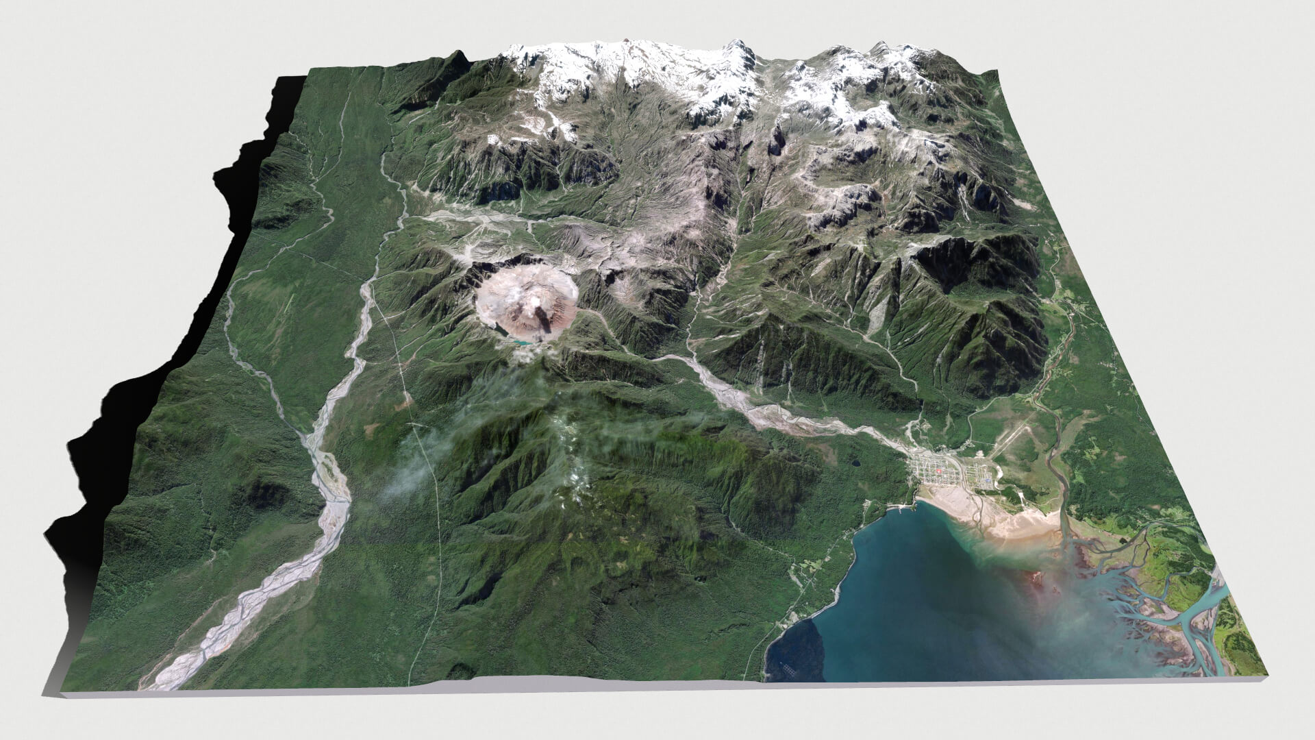 Mountan Landscape Volcano Chaiten Chile - 3D Model by clickshop3d