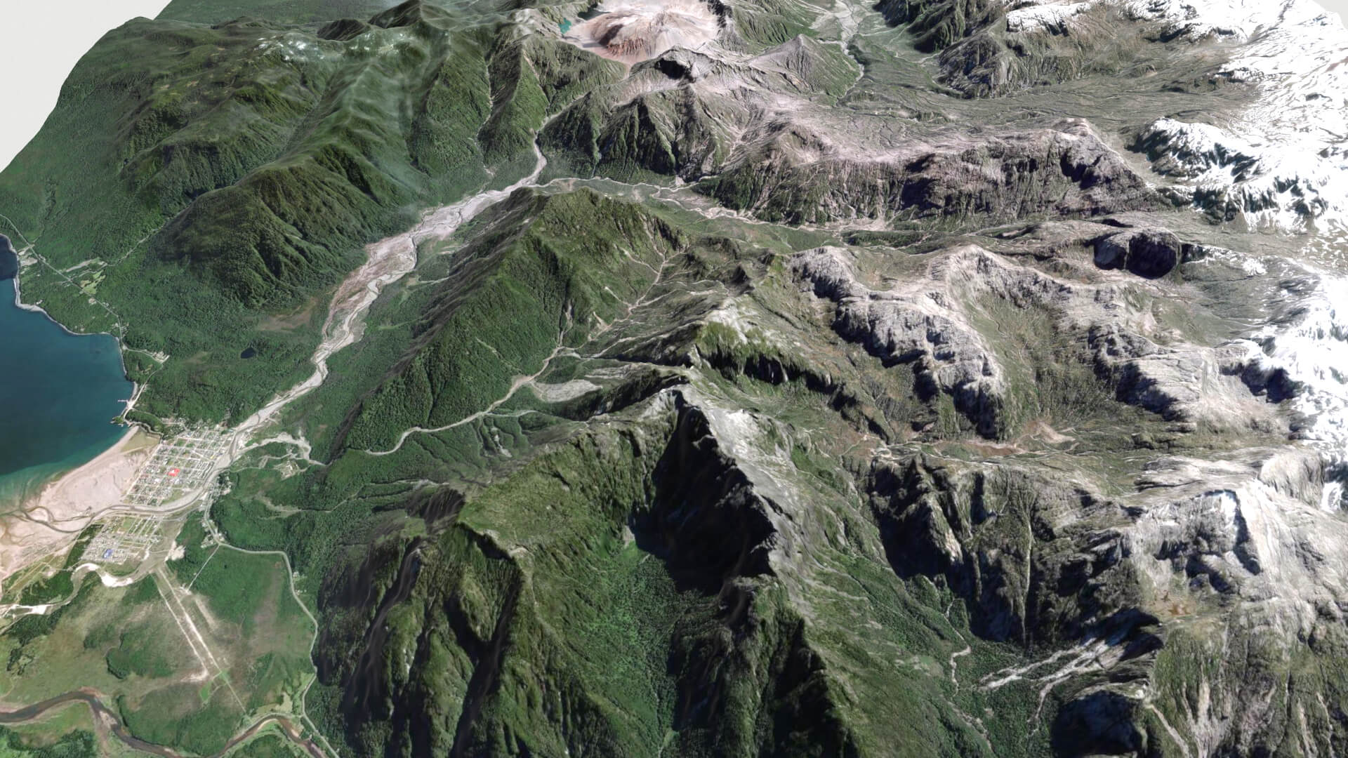 Mountan Landscape Volcano Chaiten Chile - 3D Model by clickshop3d