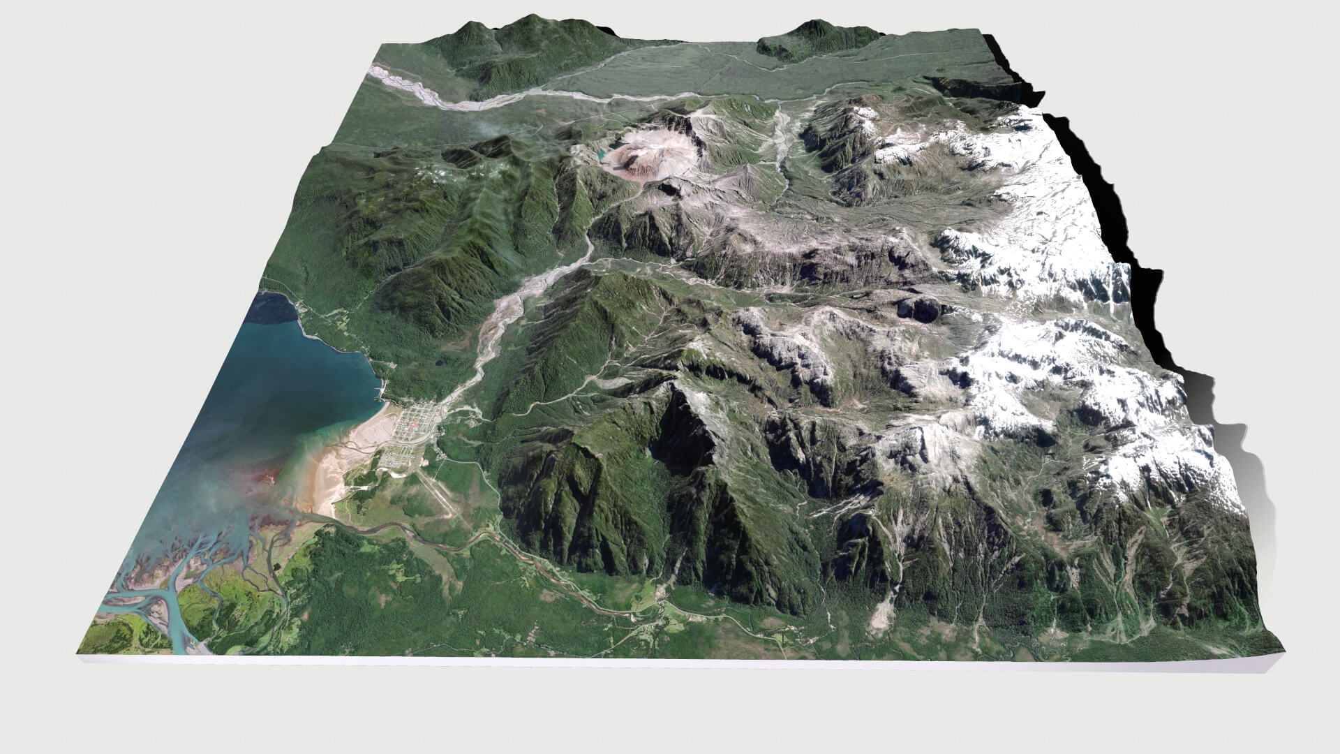 Mountan Landscape Volcano Chaiten Chile - 3D Model by clickshop3d