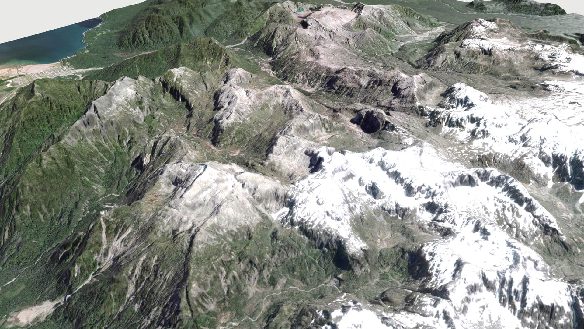 Mountan Landscape Volcano Chaiten Chile - 3D Model by clickshop3d