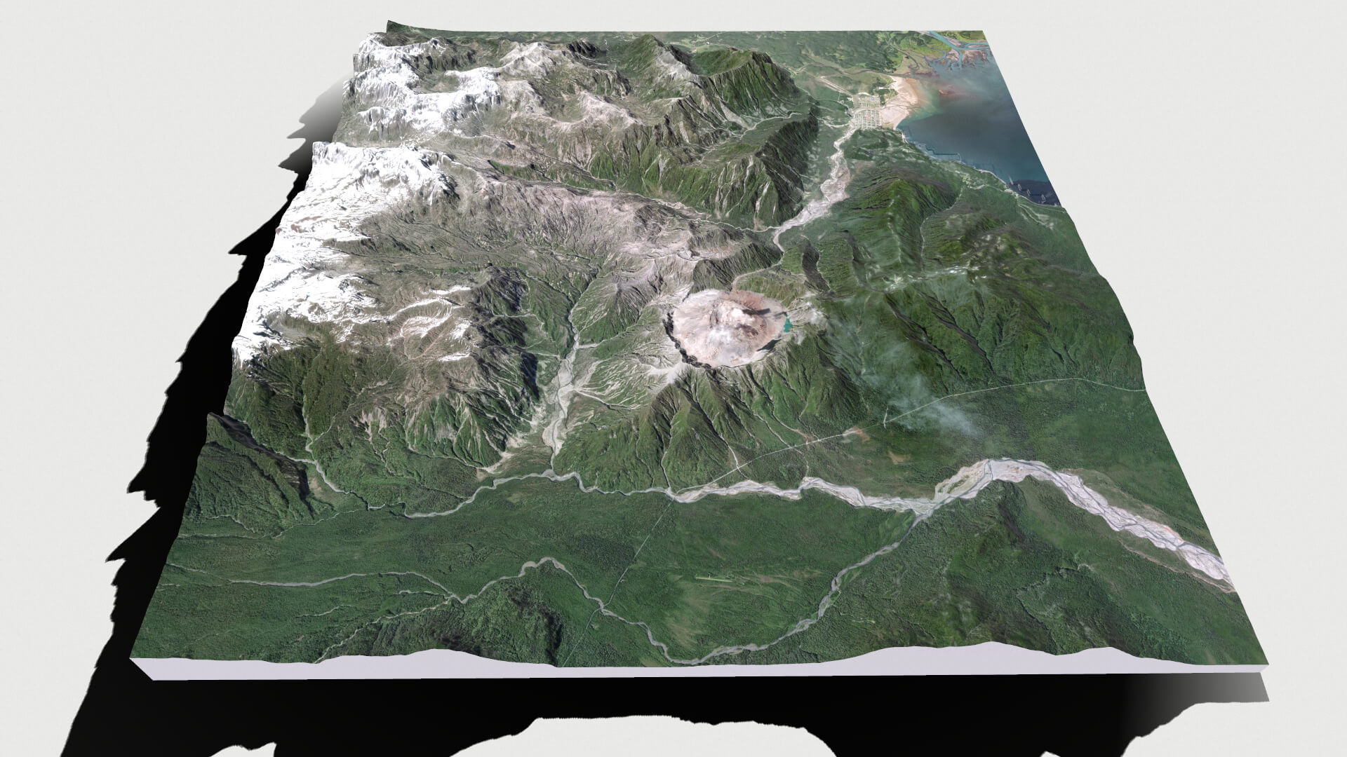 Mountan Landscape Volcano Chaiten Chile - 3D Model by clickshop3d