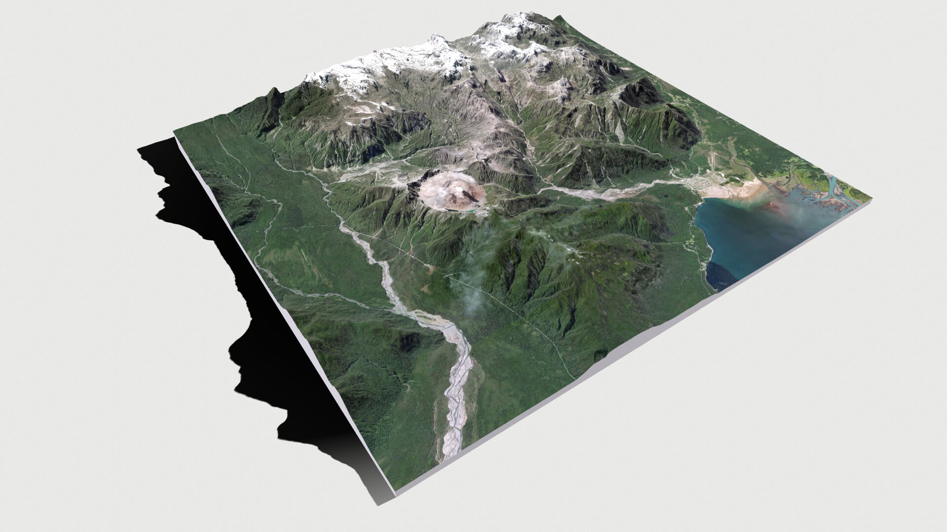 Mountan Landscape Volcano Chaiten Chile - 3D Model by clickshop3d