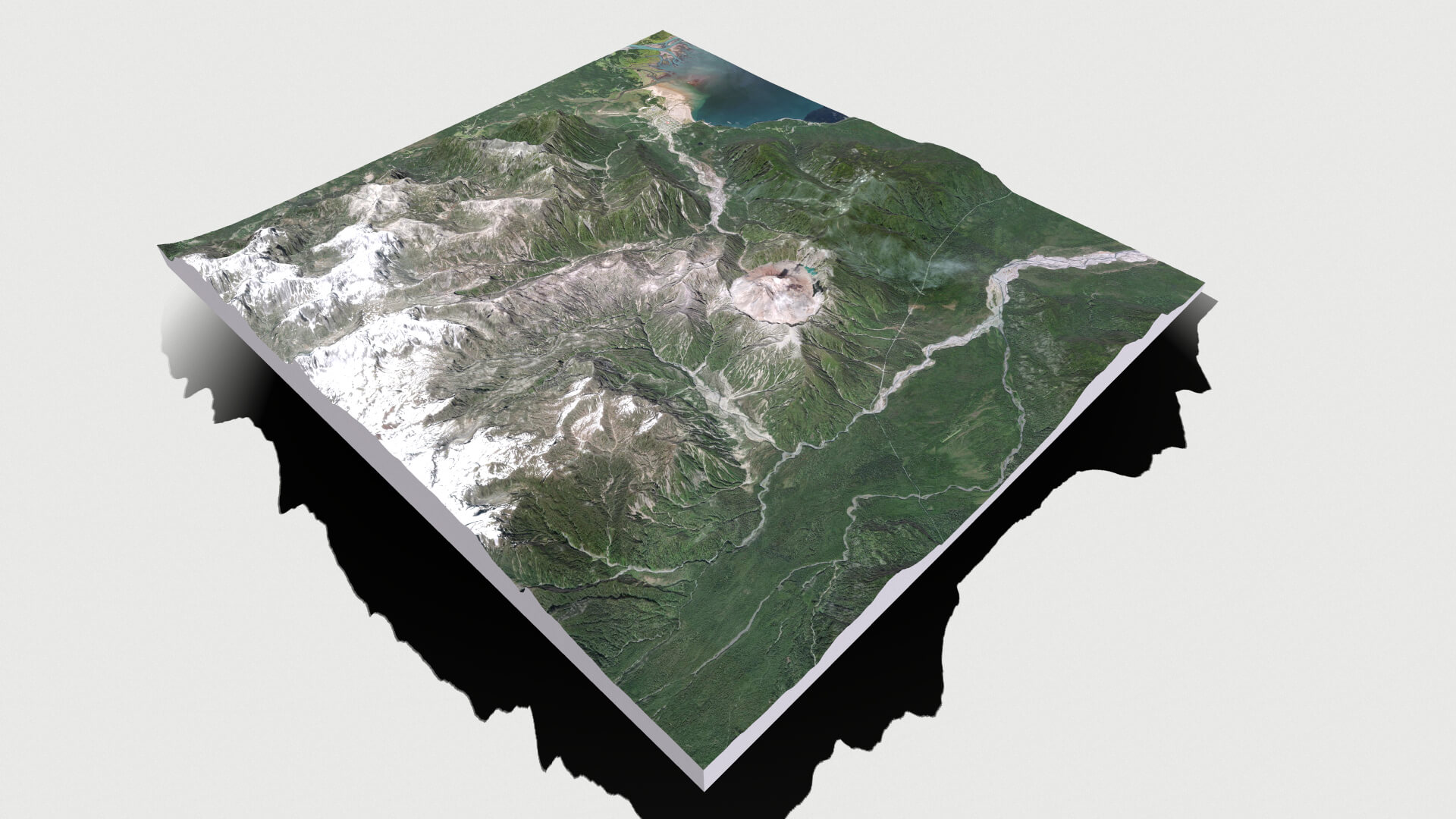 Mountan Landscape Volcano Chaiten Chile - 3D Model by clickshop3d