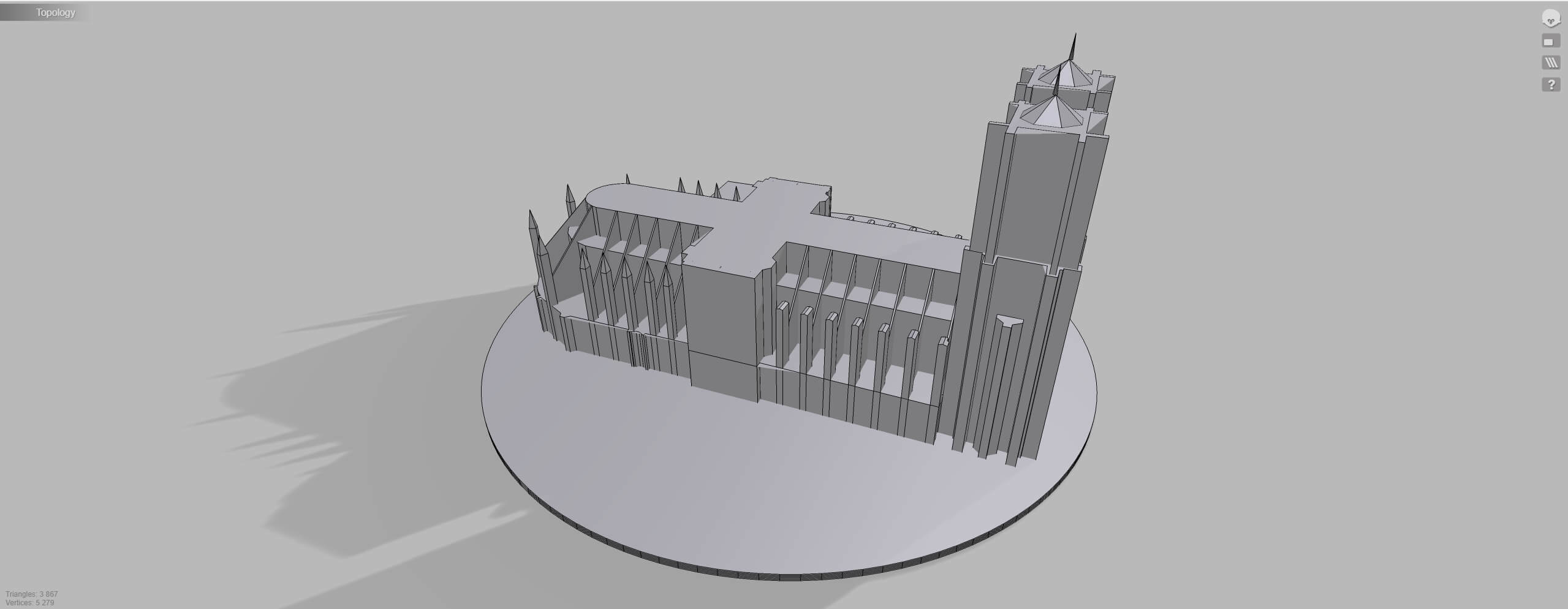 Notre Dame Cathedral Paris France - 3D Model by clickshop3d