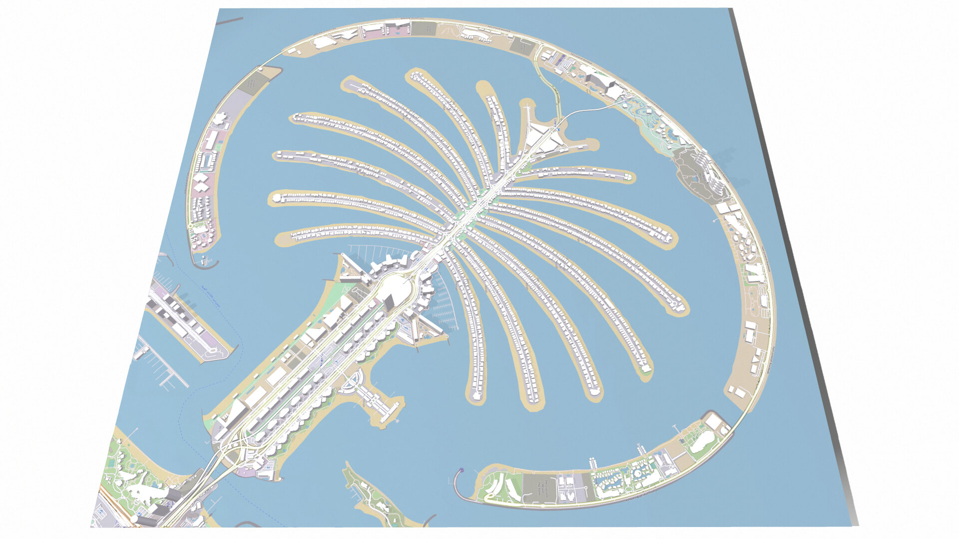 Palm Jumeira Dubai UAE - 3D Model by clickshop3d