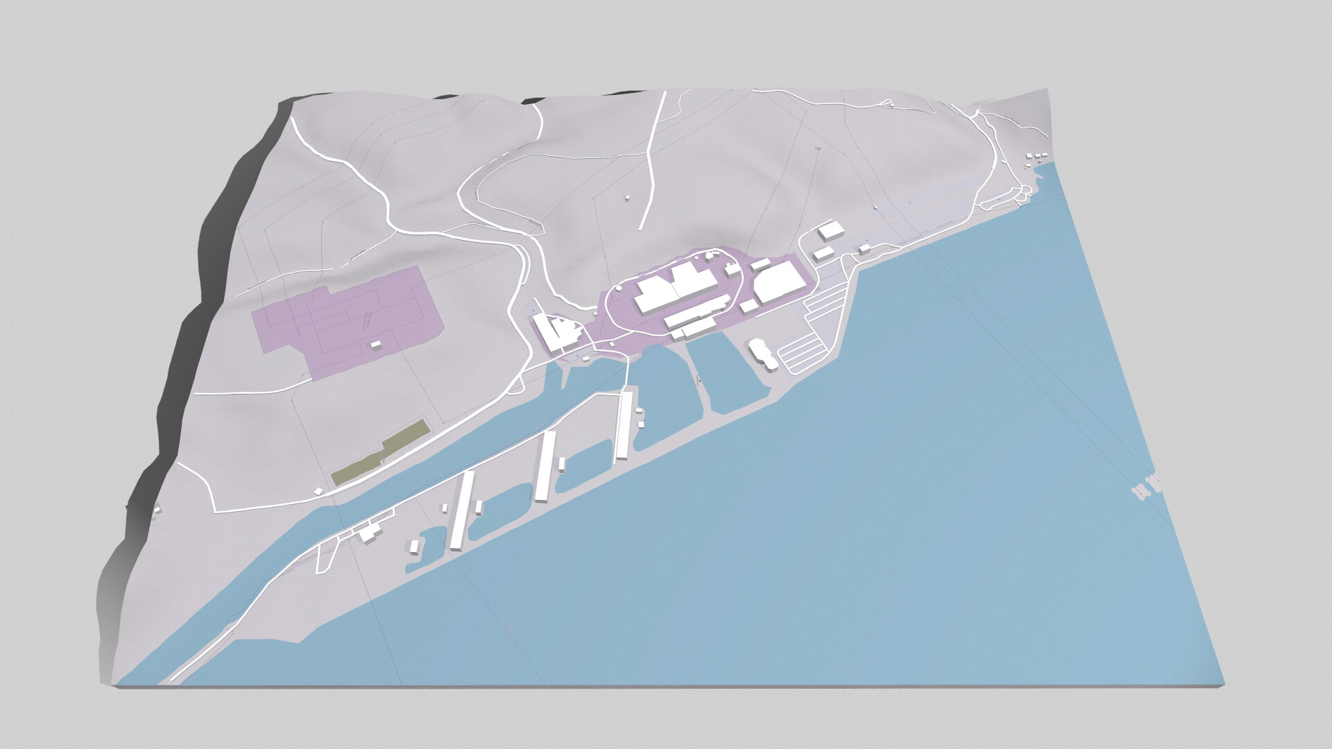 Peach Bottom Nuclear Power Plant United States - 3D Model by clickshop3d