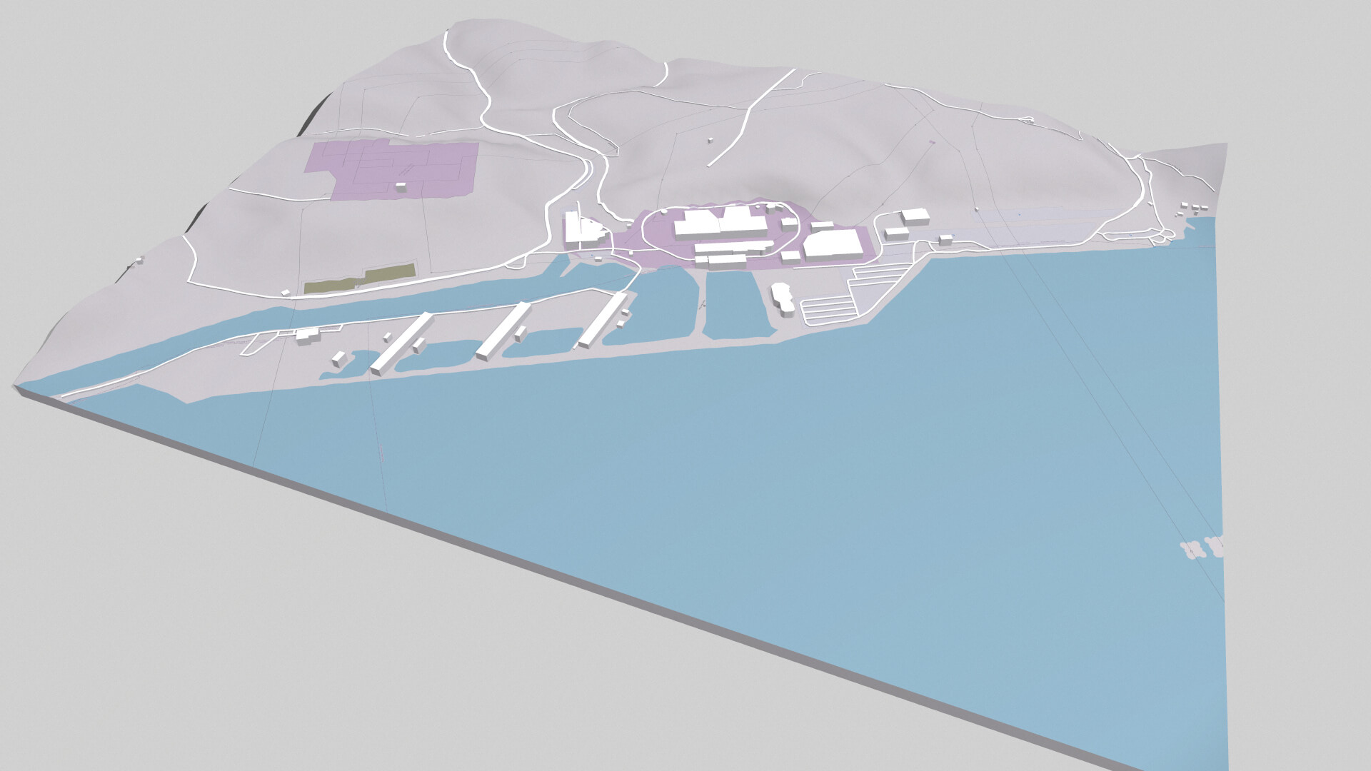 Peach Bottom Nuclear Power Plant United States - 3D Model by clickshop3d