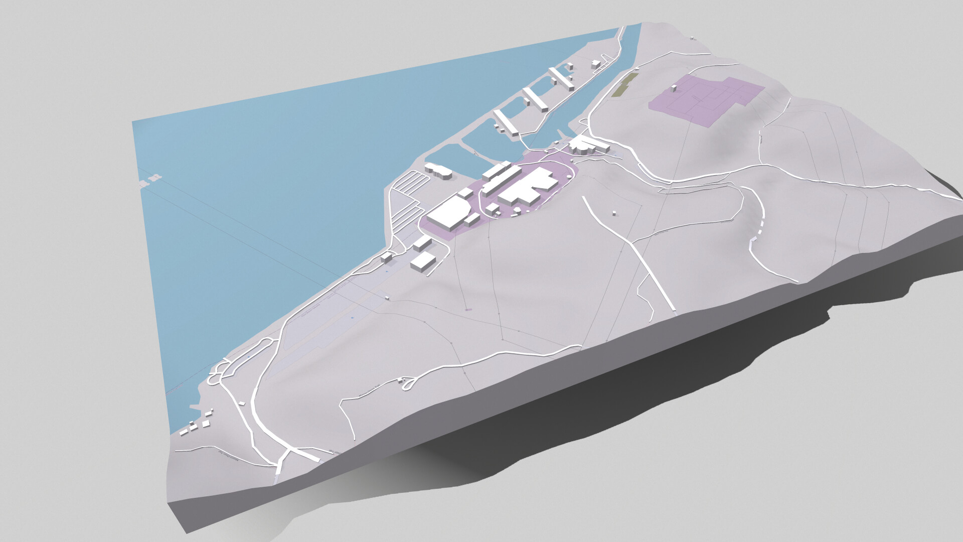 Peach Bottom Nuclear Power Plant United States - 3D Model by clickshop3d