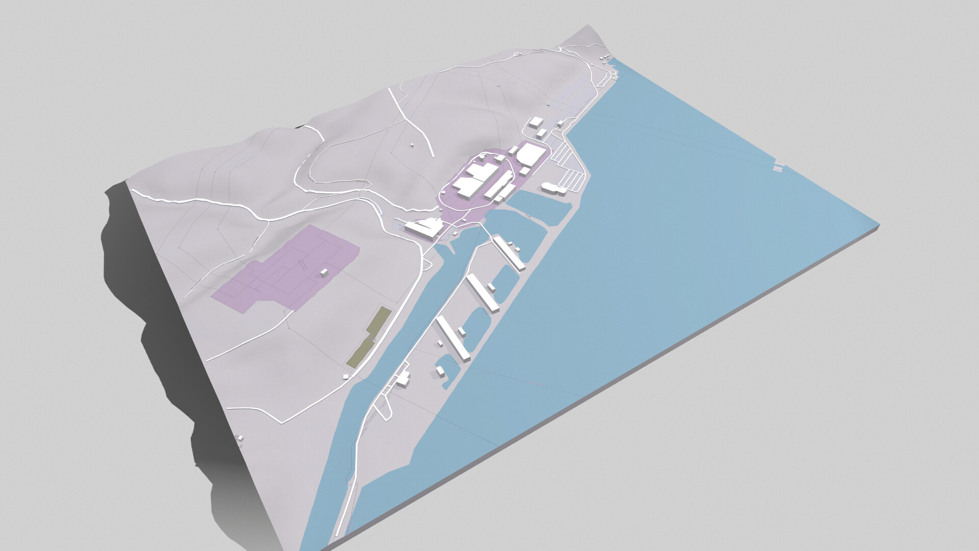 Peach Bottom Nuclear Power Plant United States - 3D Model by clickshop3d