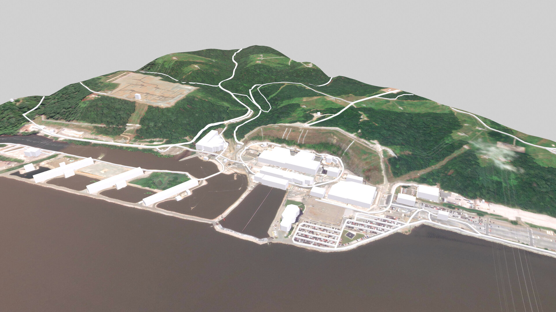 Peach Bottom Nuclear Power Plant United States - 3D Model by clickshop3d