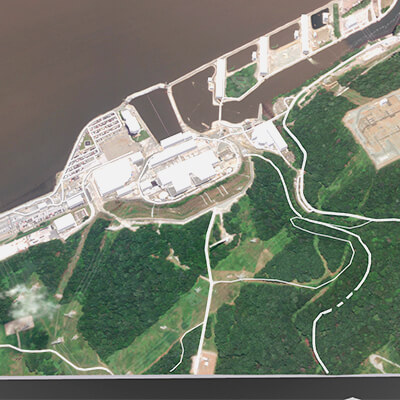 Peach Bottom Nuclear Power Plant United States - 3D Model by clickshop3d