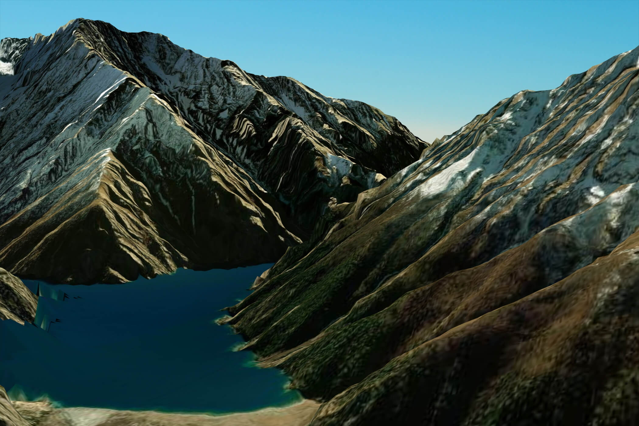 Phoksundo Mountain Lake Nepal - 3D Model by clickshop3d