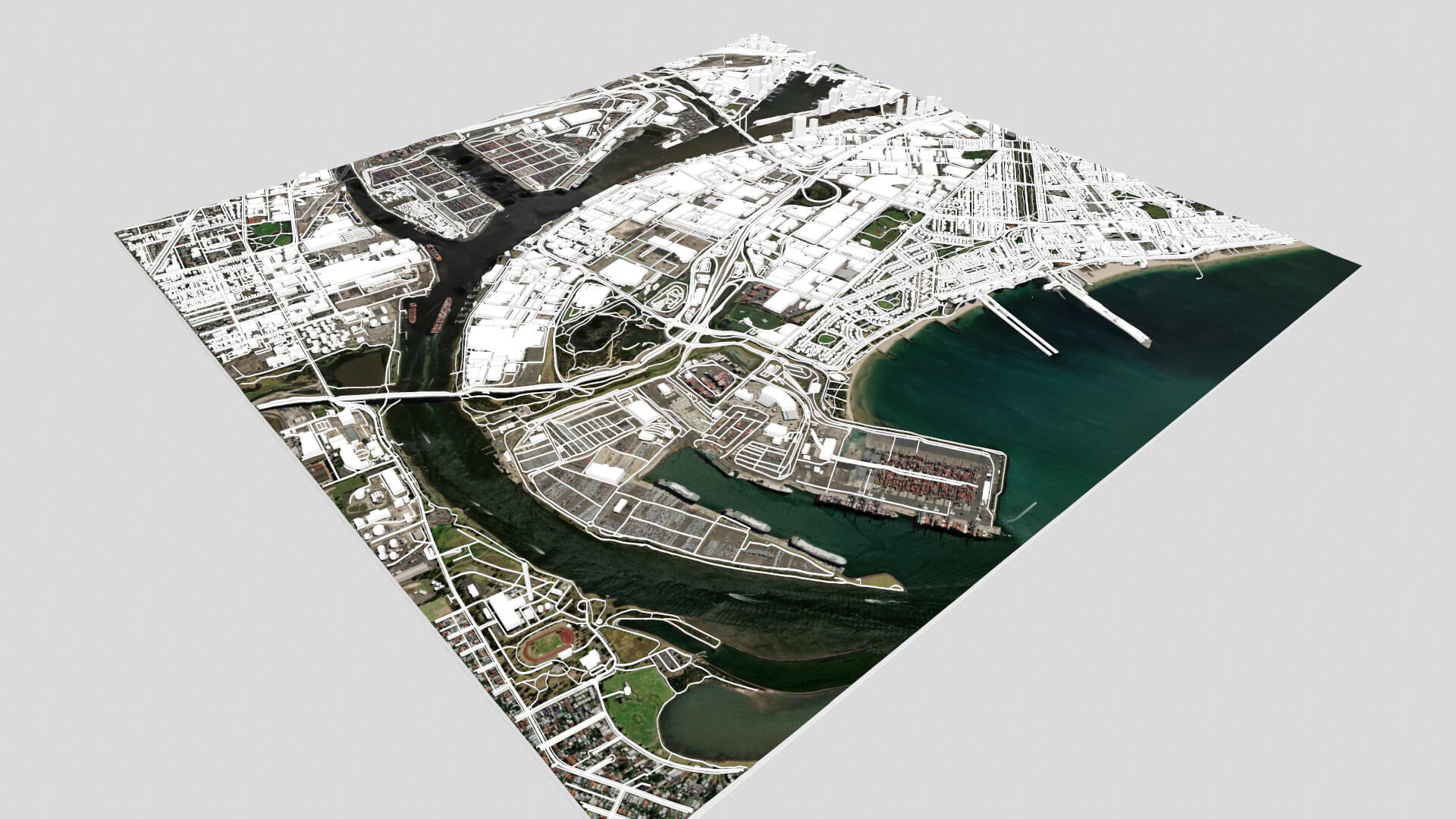 Port Melbourne Victoria Australia - 3D Model by clickshop3d