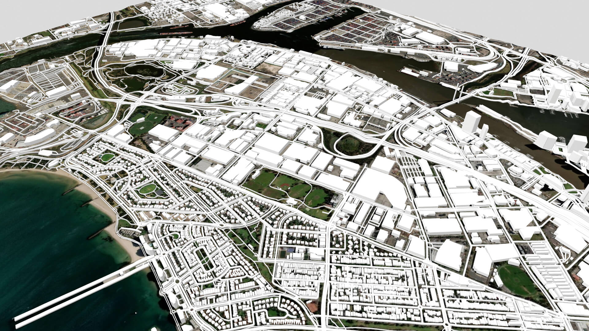 Port Melbourne Victoria Australia - 3D Model by clickshop3d