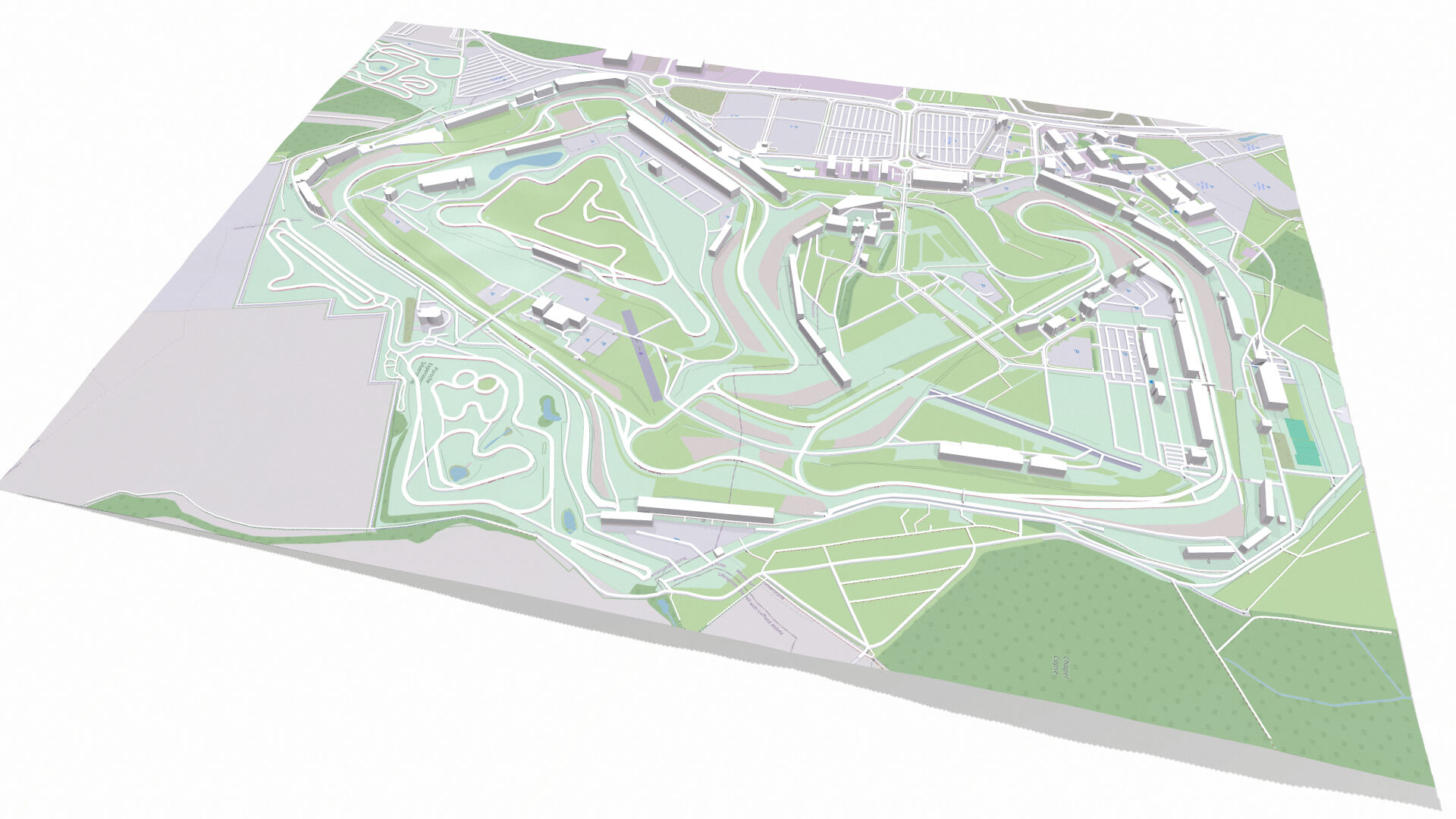 Silverstone Circuit Northamptonshire UK - 3D Model by clickshop3d