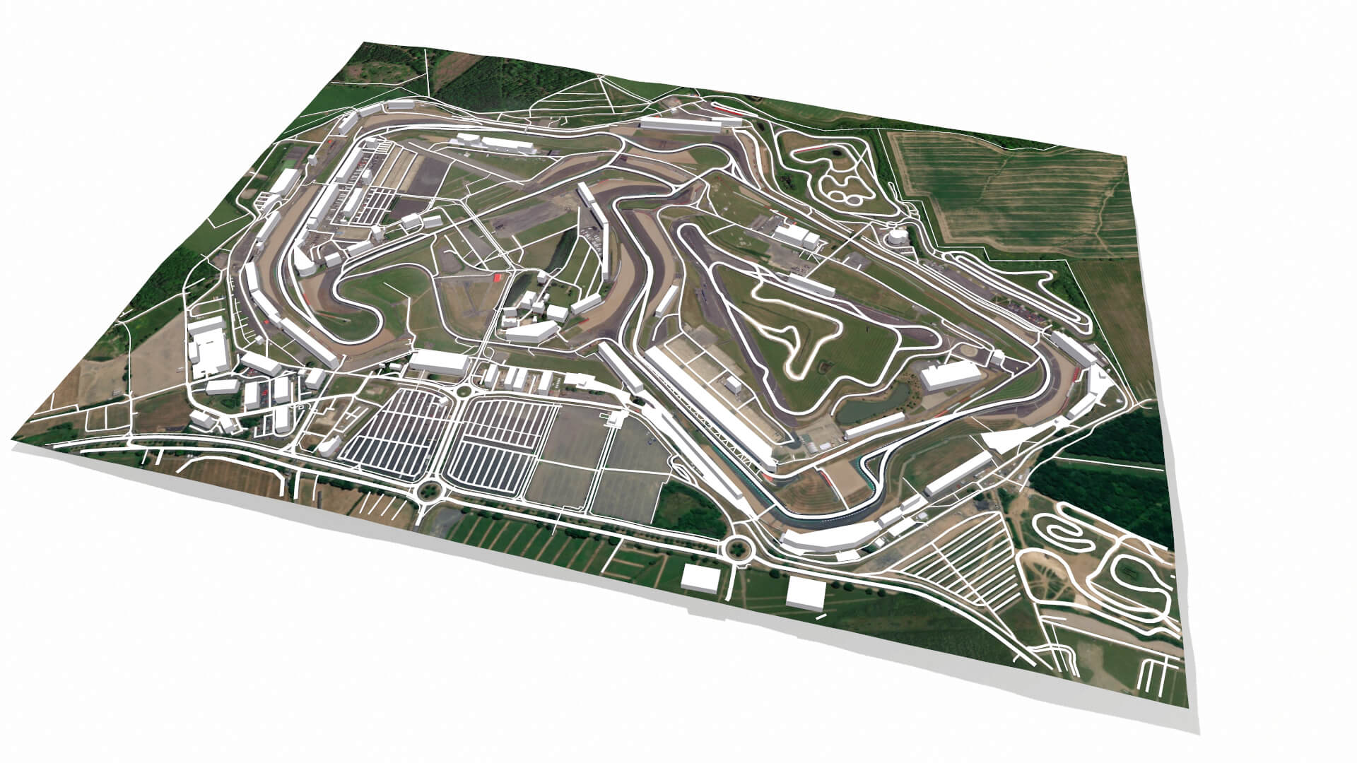 Silverstone Circuit Northamptonshire UK - 3D Model by clickshop3d