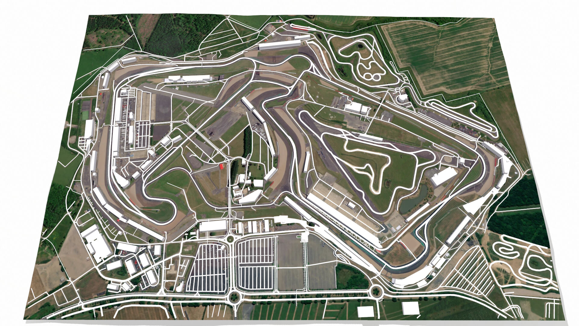 Silverstone Circuit Northamptonshire UK - 3D Model by clickshop3d