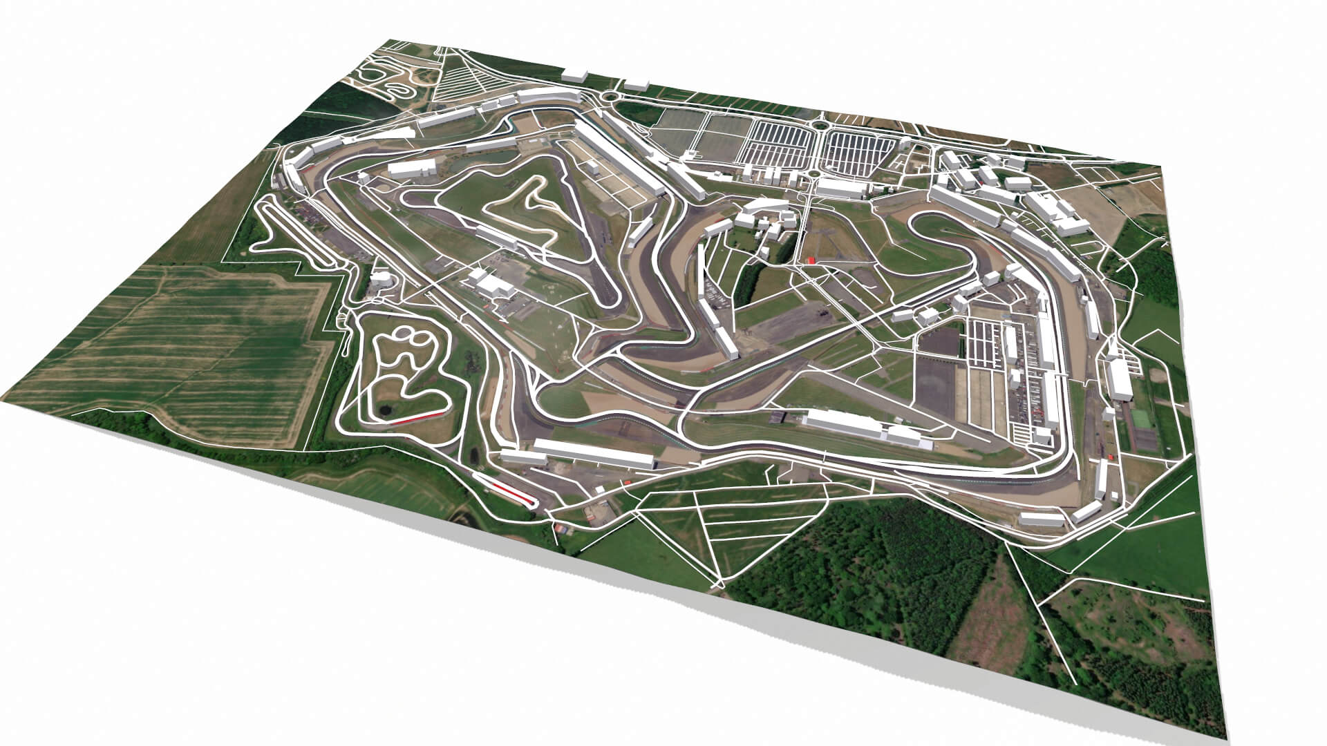 Silverstone Circuit Northamptonshire UK - 3D Model by clickshop3d