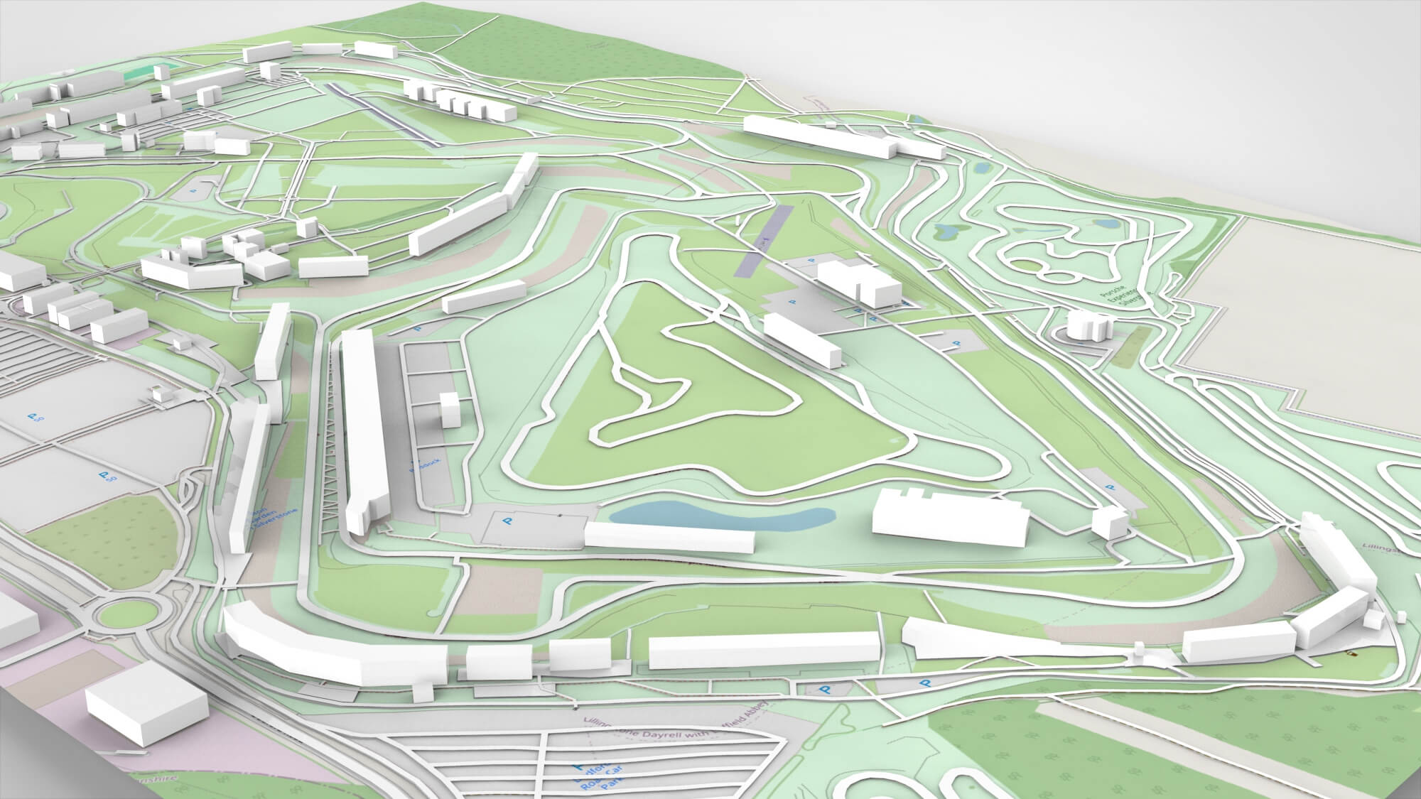 Silverstone Circuit Northamptonshire UK - 3D Model by clickshop3d