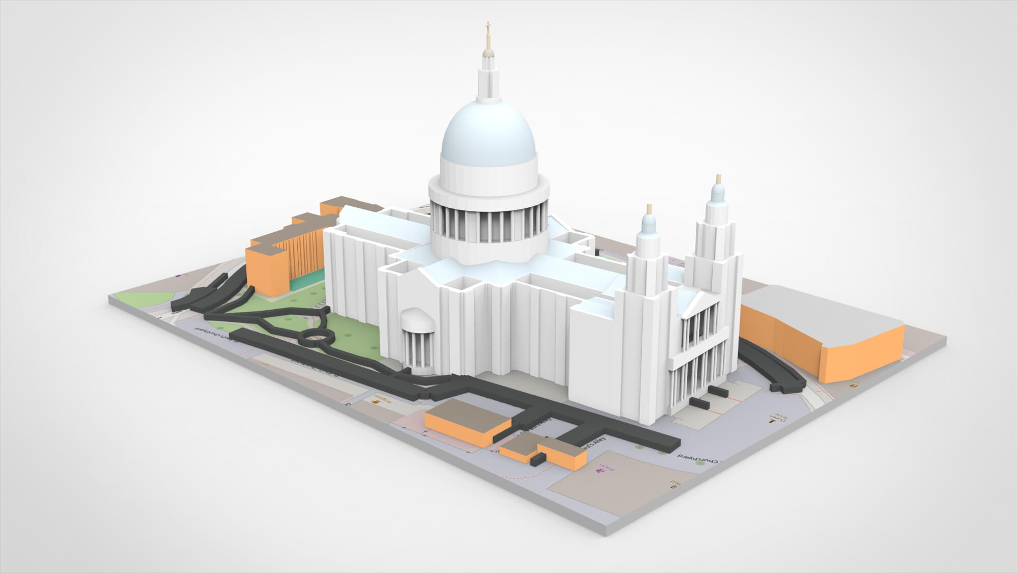 St Pauls Cathedral London England - 3D Model by clickshop3d