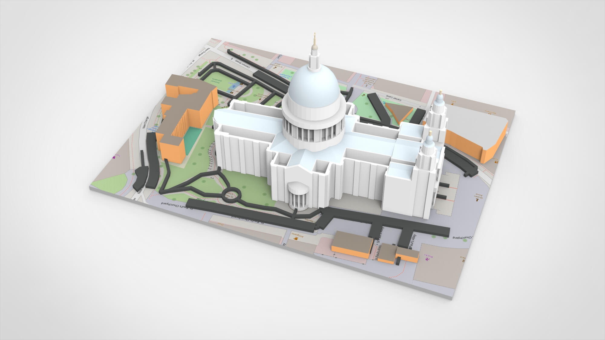 St Pauls Cathedral London England - 3D Model by clickshop3d