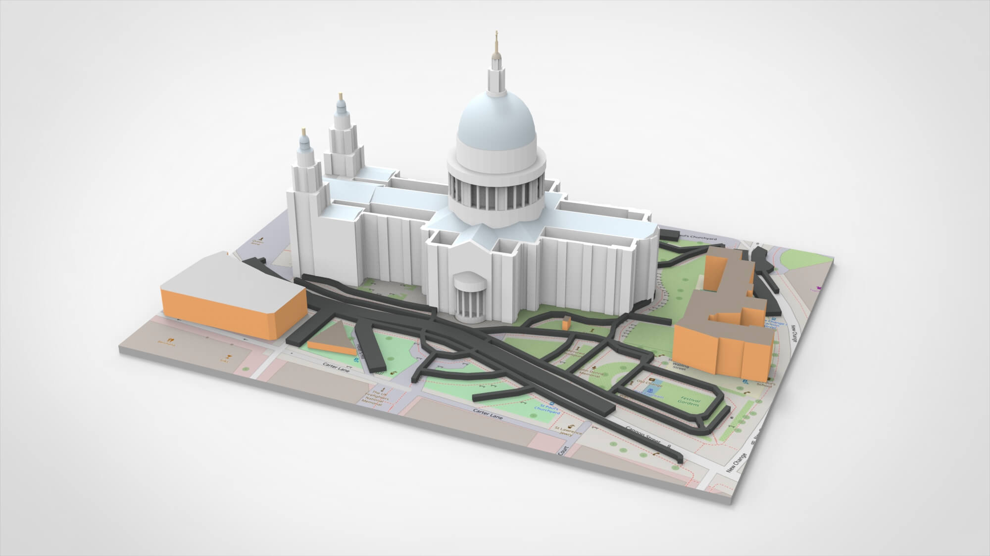 St Pauls Cathedral London England - 3D Model by clickshop3d