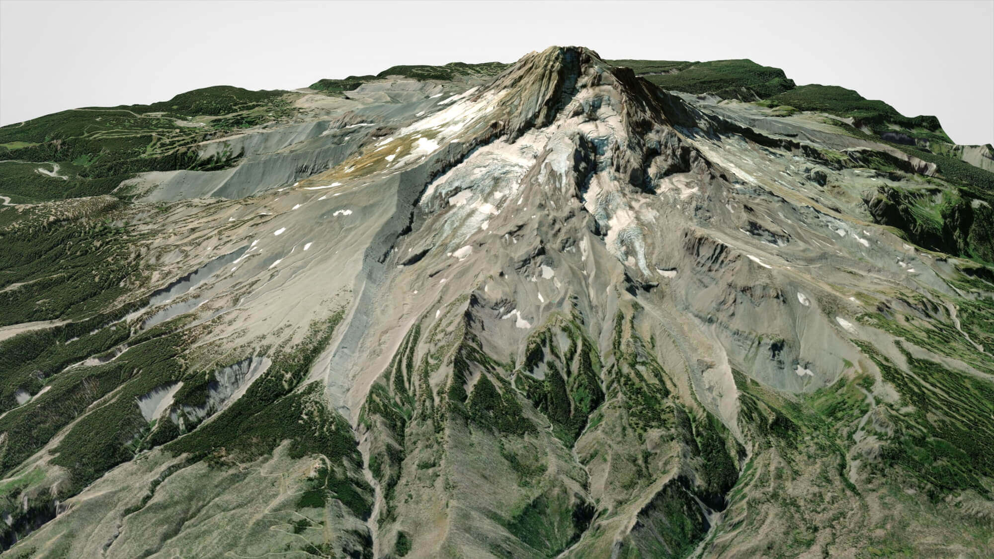 Stratovolcano Hood Oregon USA - 3D Model by clickshop3d