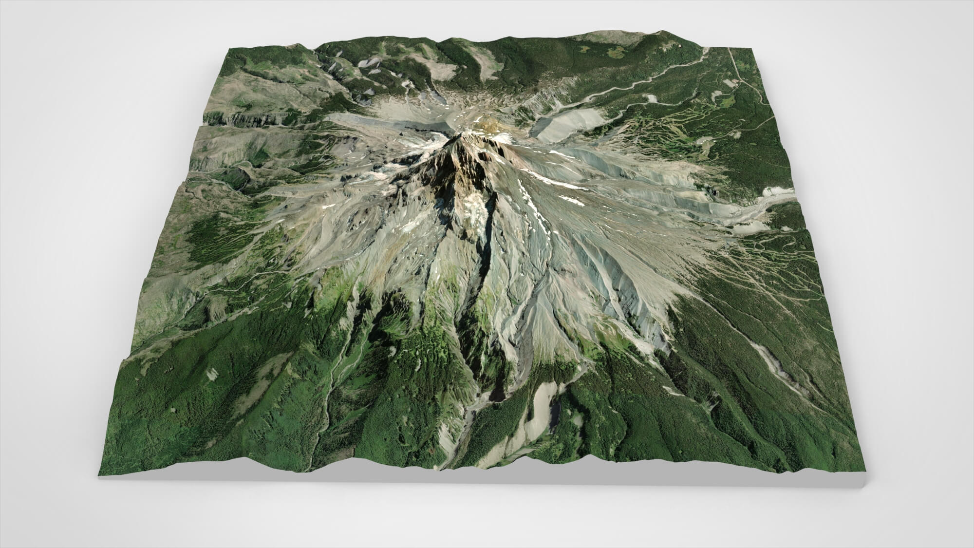 Stratovolcano Hood Oregon USA - 3D Model by clickshop3d