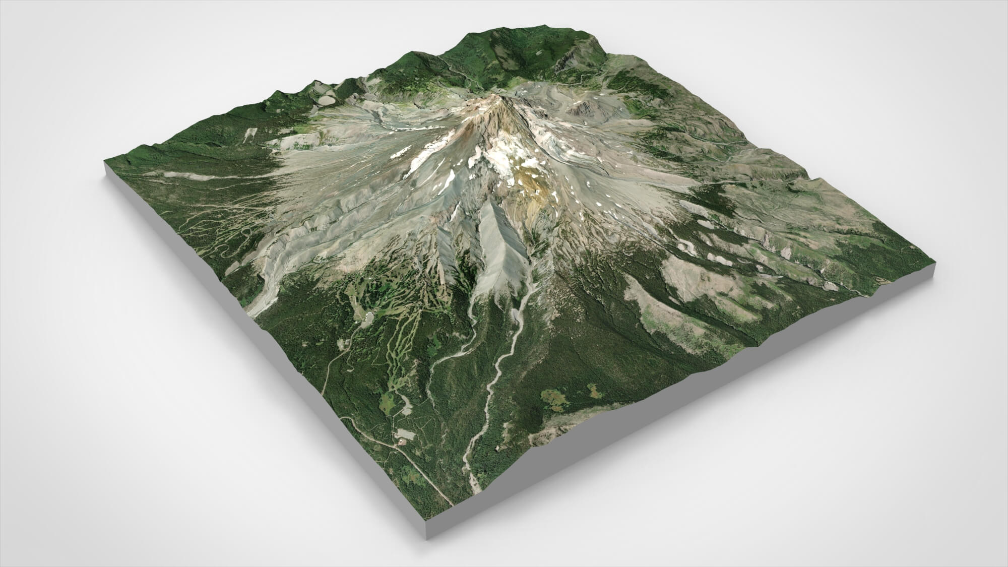 Stratovolcano Hood Oregon USA - 3D Model by clickshop3d